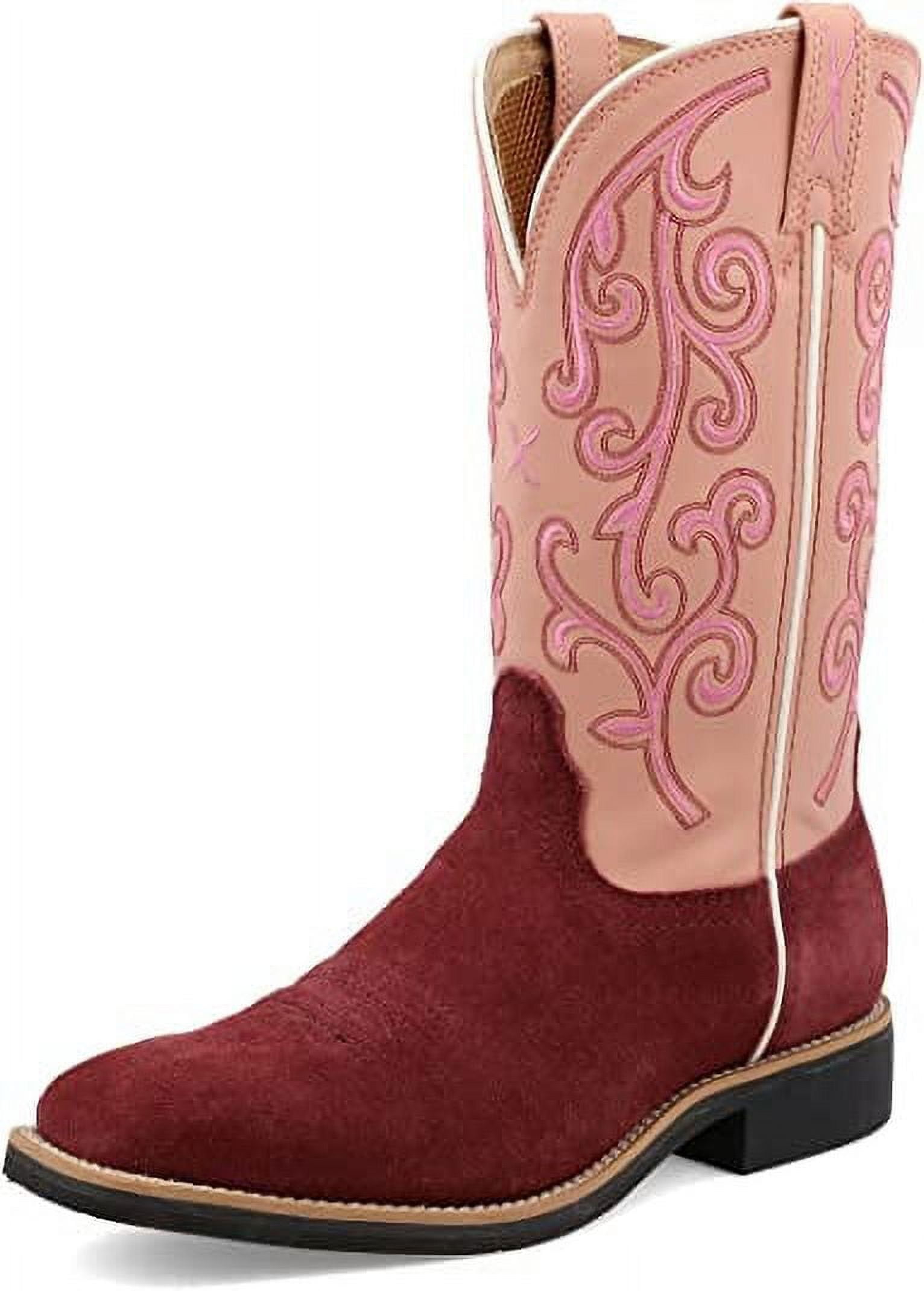 Twisted X Women's 11" Top Hand, Berry & Baby Pink, 7 B - Walmart.com