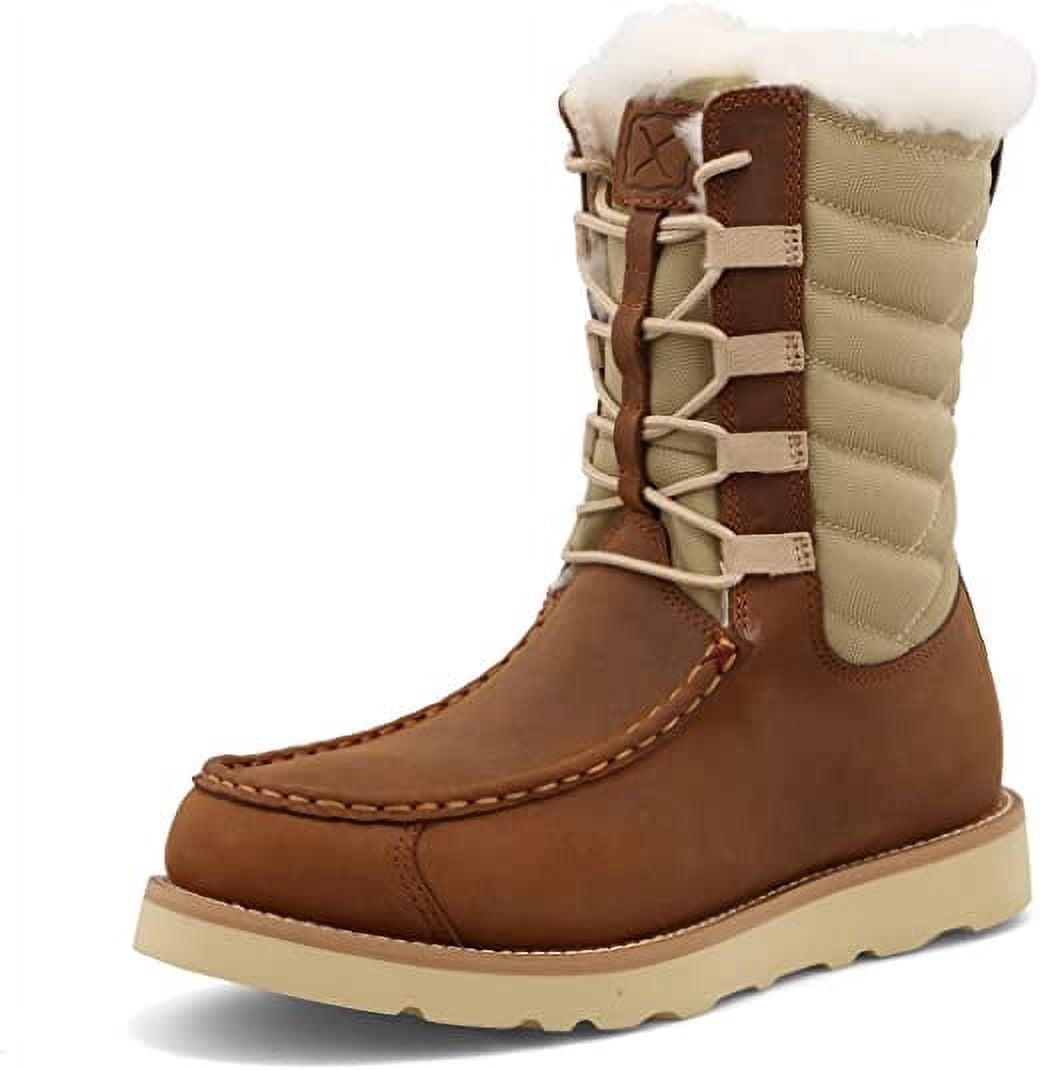 Twisted X Women's 8" Wedge Sole Boot, Oiled Saddle & Tan, 5.5 M ...