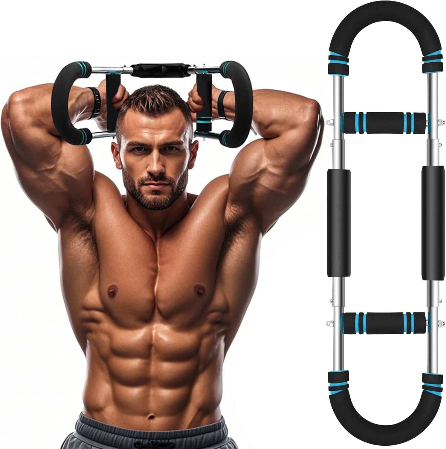 Twister Arm Exerciser, 66-110lb Adjustable Bar, Twister Arm Trainer ...