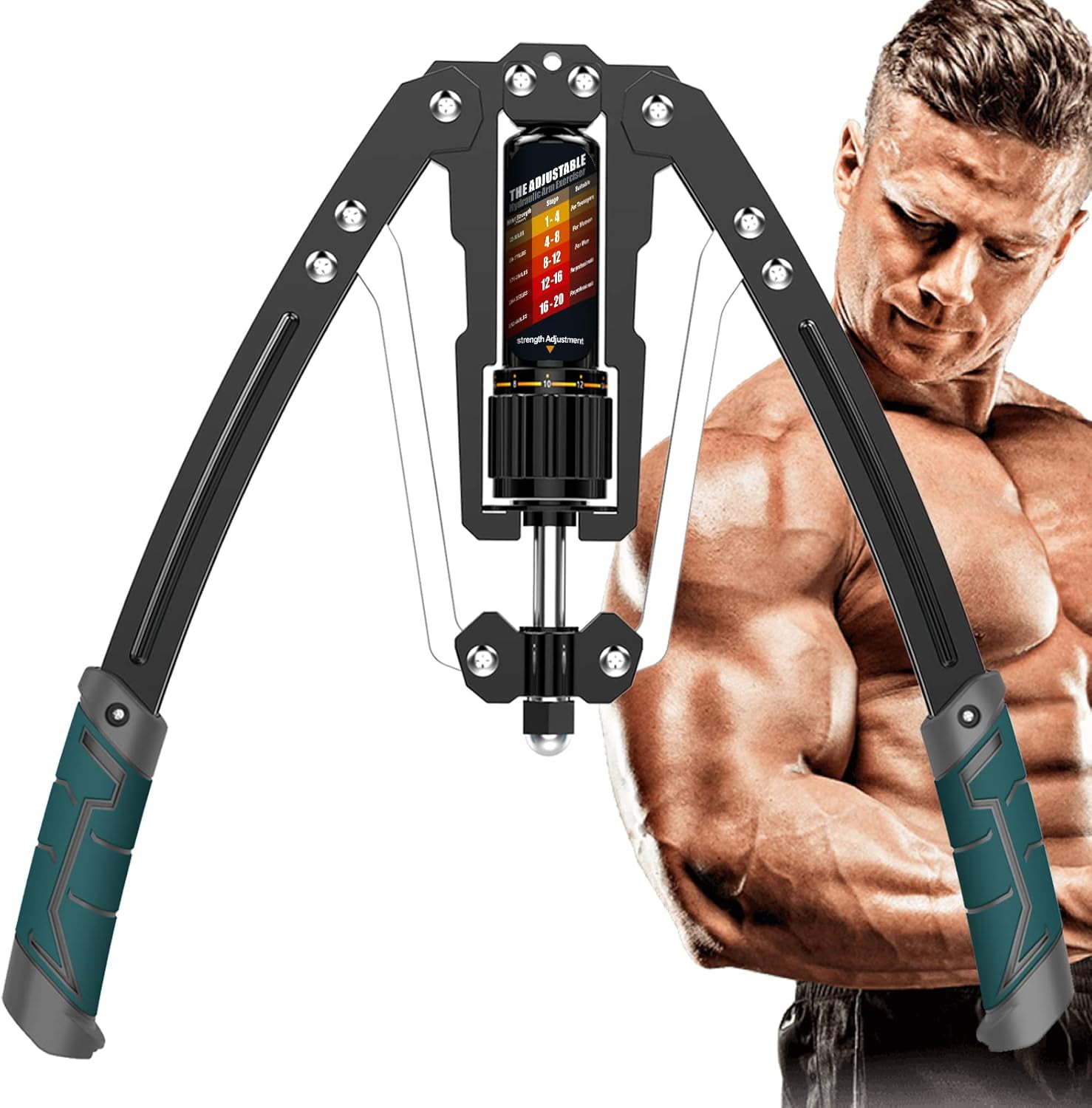 Twister Arm Exerciser - Adjustable 22-440lbs Hydraulic Power, Home ...