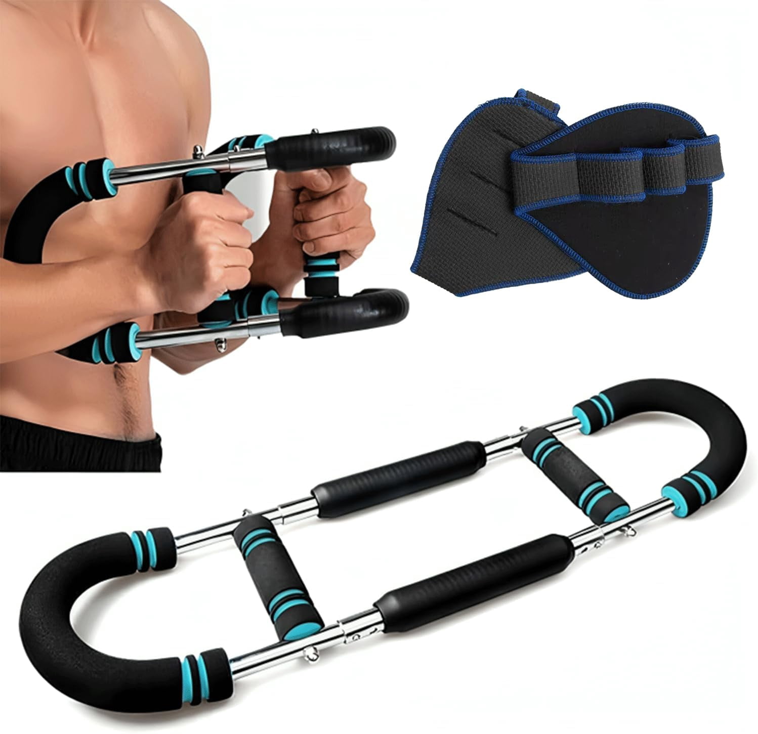 Twister Arm Trainer & 1 Pair pad ,60-100lb Adjustable Chest & Arm ...