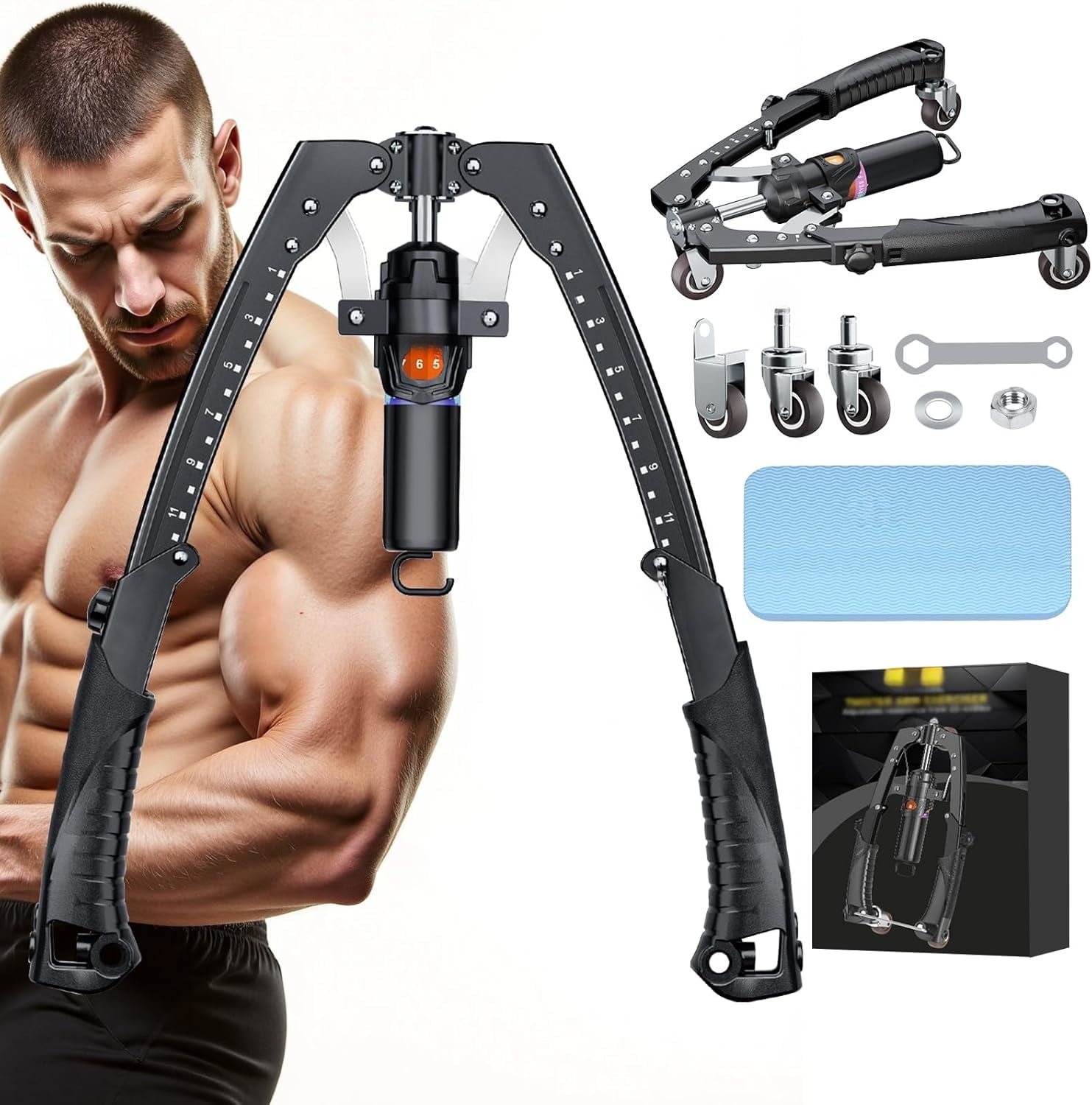 Twister Arm Trainer, 3 in 1 Hydraulic Power Chest Workout Equipment ...