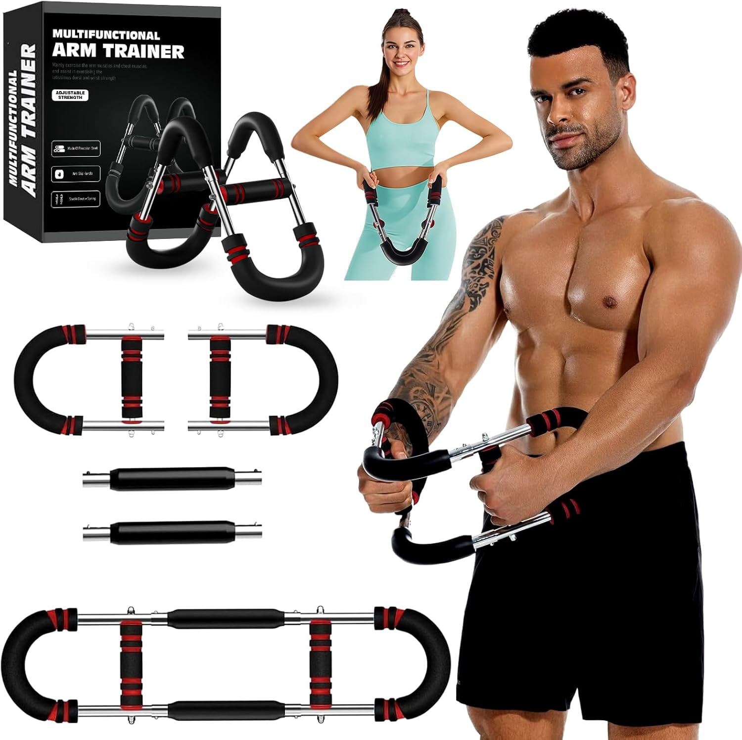 Twister Arm Trainer, Arm Chest Workout Equipment 20-100LB Adjustable ...