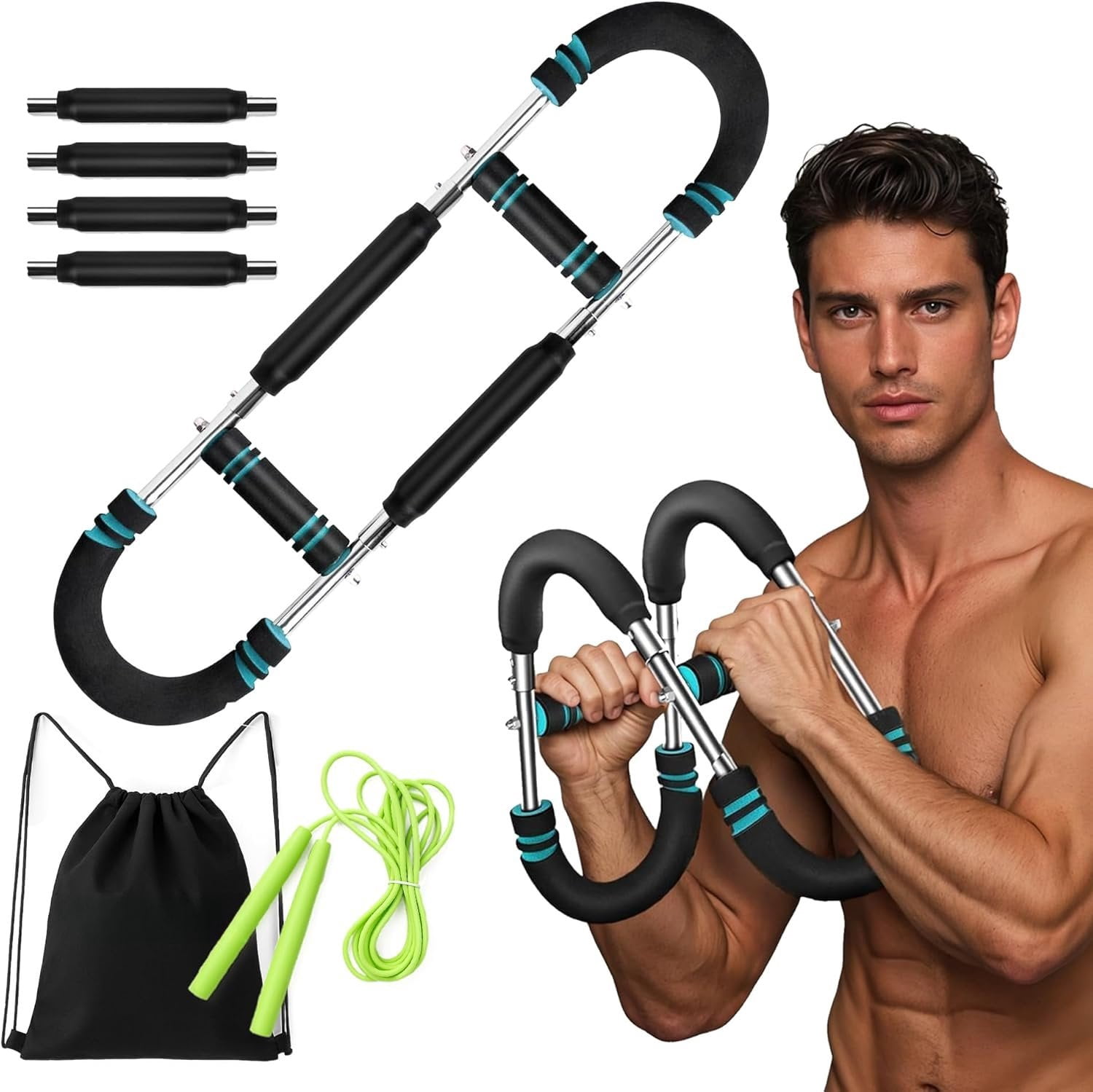 Twister Arm Trainer for Men | 2 Pairs of Springs 30-120 lbs | Fitness ...