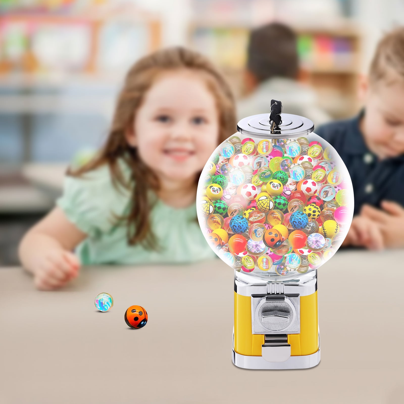 Twister Ball Dispenser, Yellow Twister Ball Dispenser Vending Machine ...