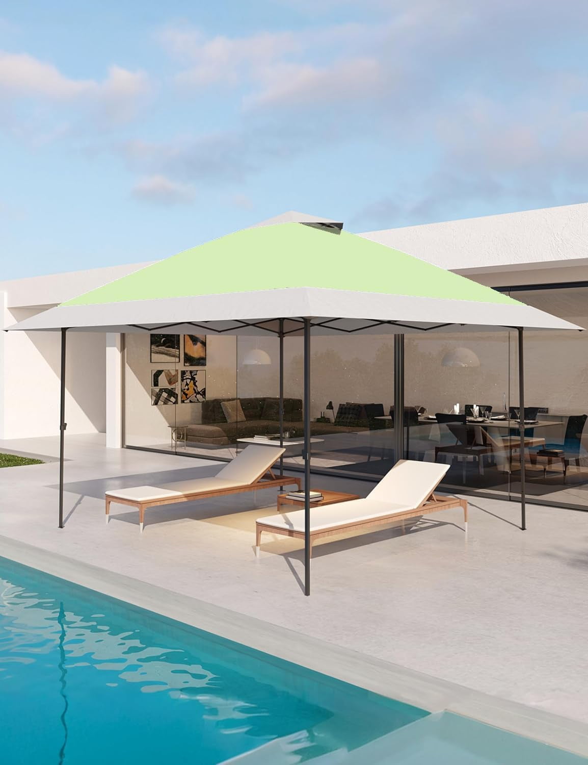 Twister.CK 12x12 Pop Up Outdoor Canopy, Adjustable Height Gazebo ...