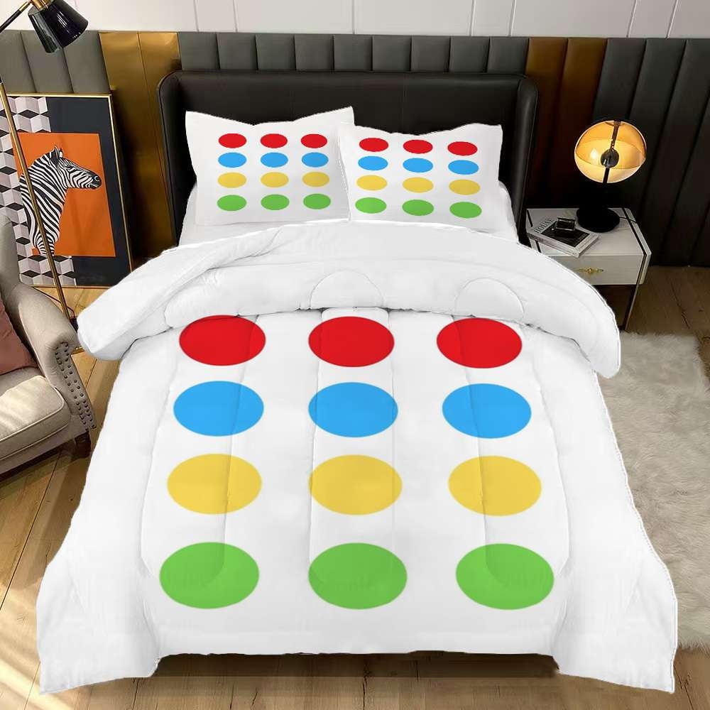Twister Game Halloween Costume Comforter Set Full Size Bedding Set For ...