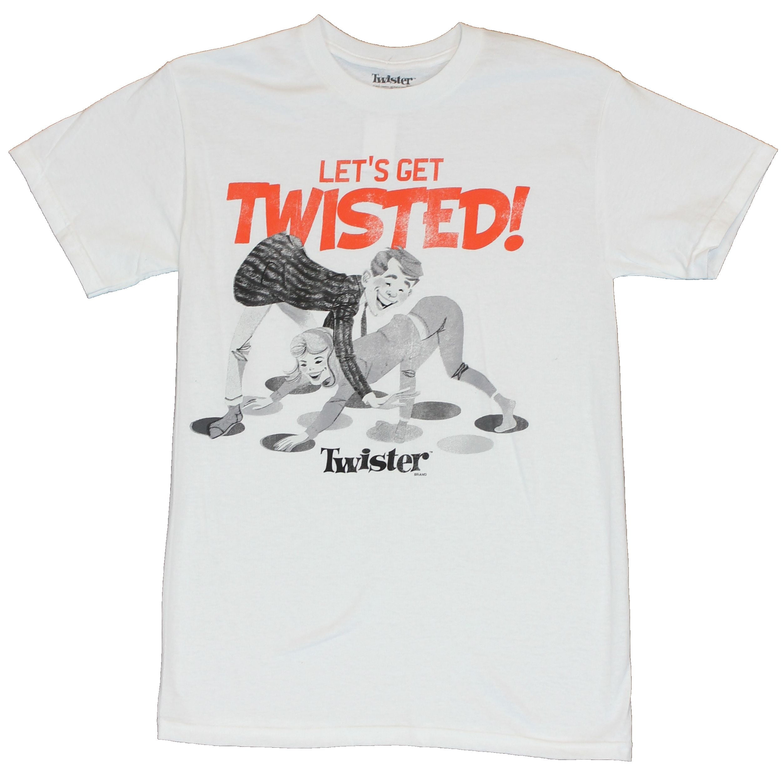 Twister Mens T-Shirt - "Let's Get Twisted" 50's Box art Image (Medium ...