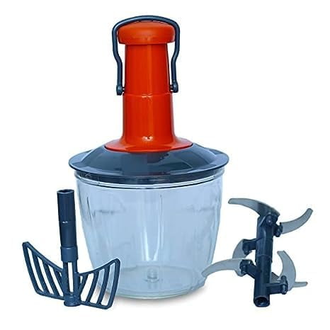 Twister Push Chopper for Vegetable Fruitswith 6 Stainless Steel Blades ...