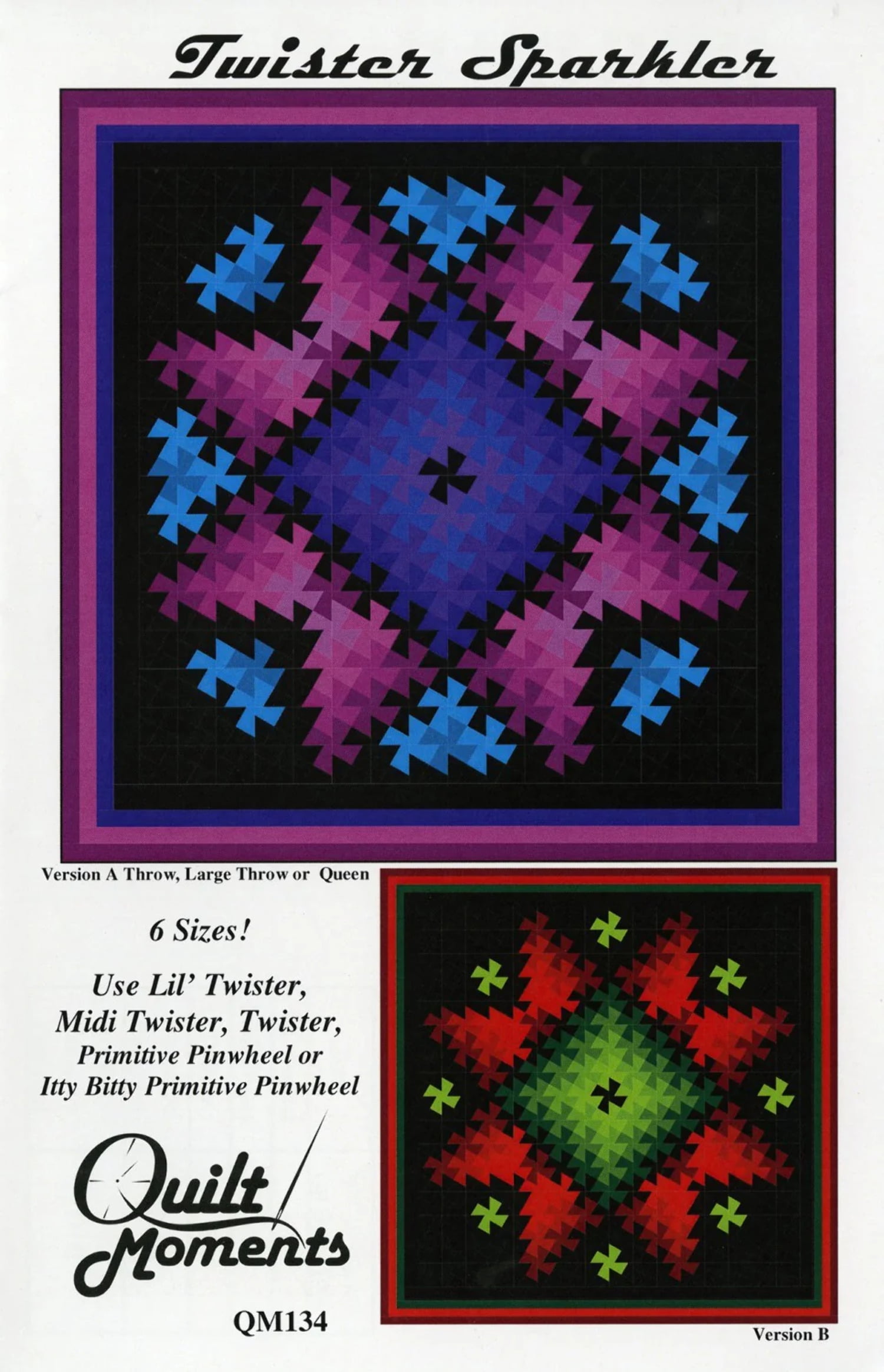Twister Sparkler Quilt Pattern uses Twister Tool 6 Sizes - Walmart.com