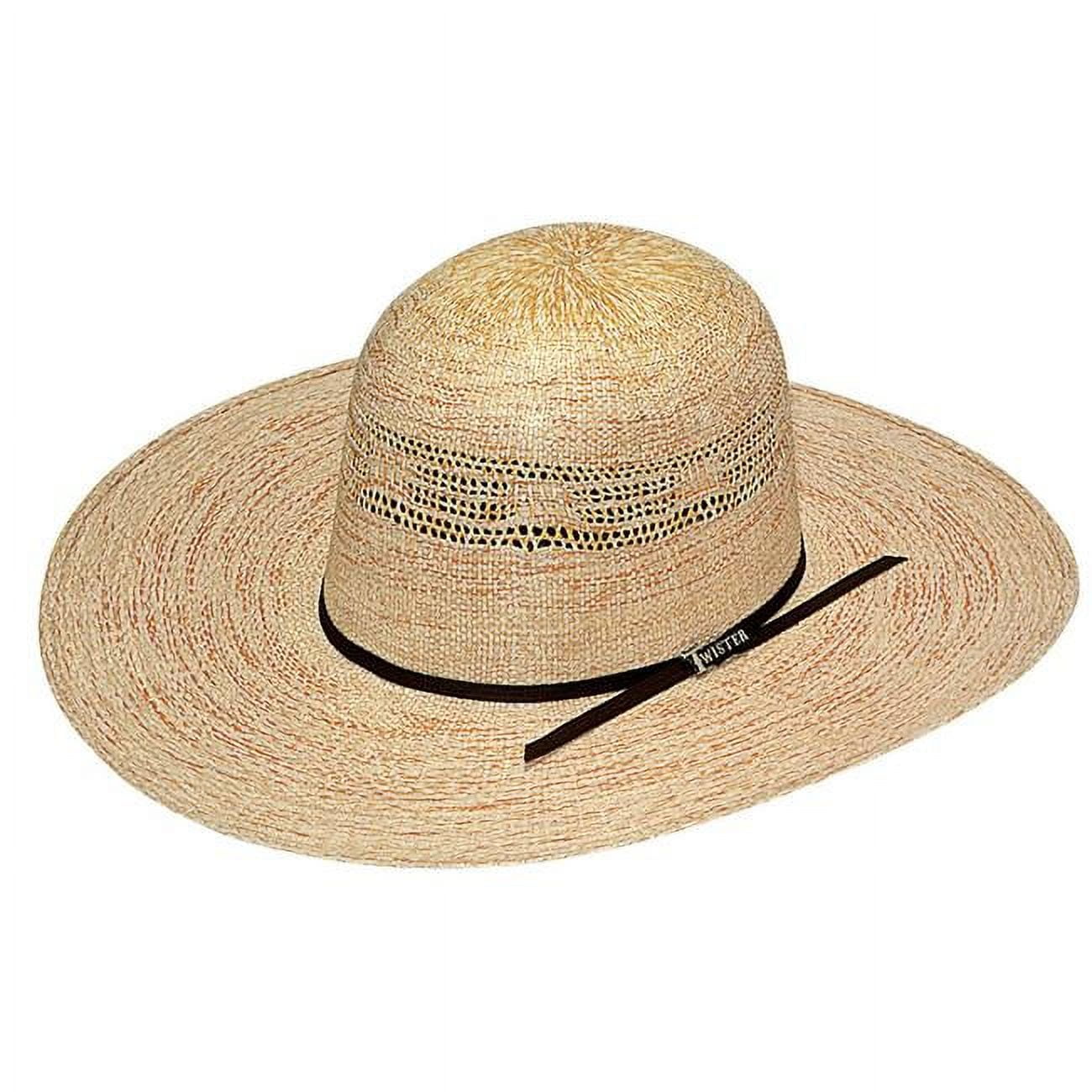 Twister Unisex Bangora Open Crown Straw Cowboy Hat - T73375 7 1/2 ...