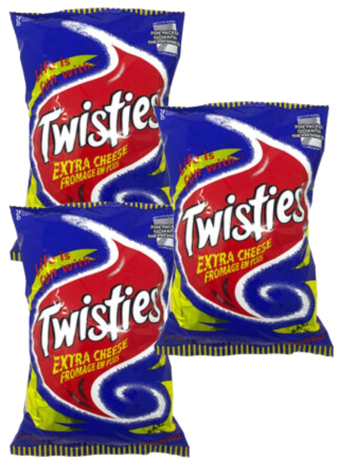 Twisties Extra Cheese Fromage Snack (Pack Of 3 x 100g Ea Bag) Yummy ...