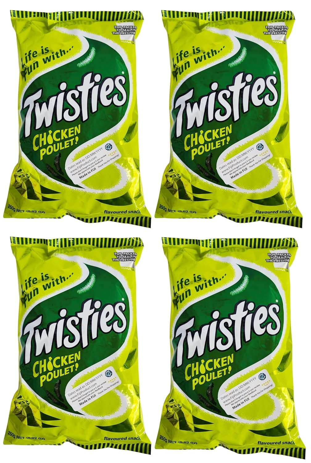 Twisties Puffs Snack - Twisties Chicken Poulet Flavor (Pack Of 4 x 100g ...