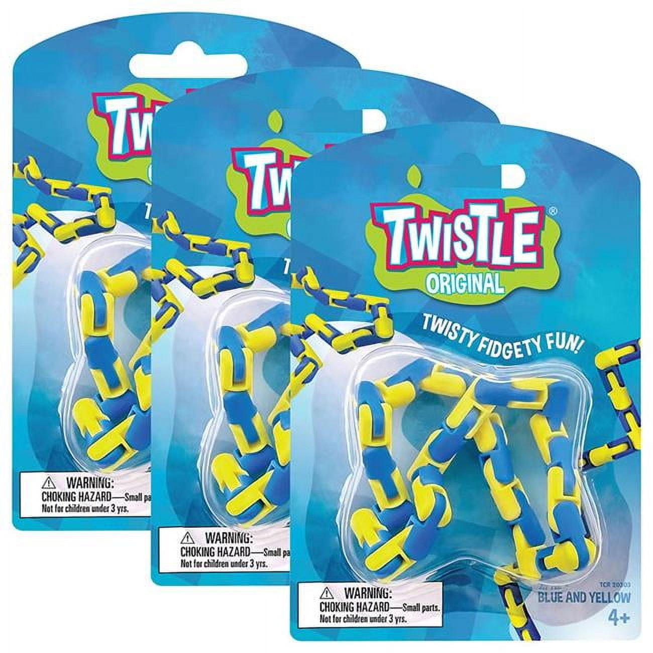 Twistle Original Fidget Toy, Blue & Yellow - Pack of 3 - Walmart.com