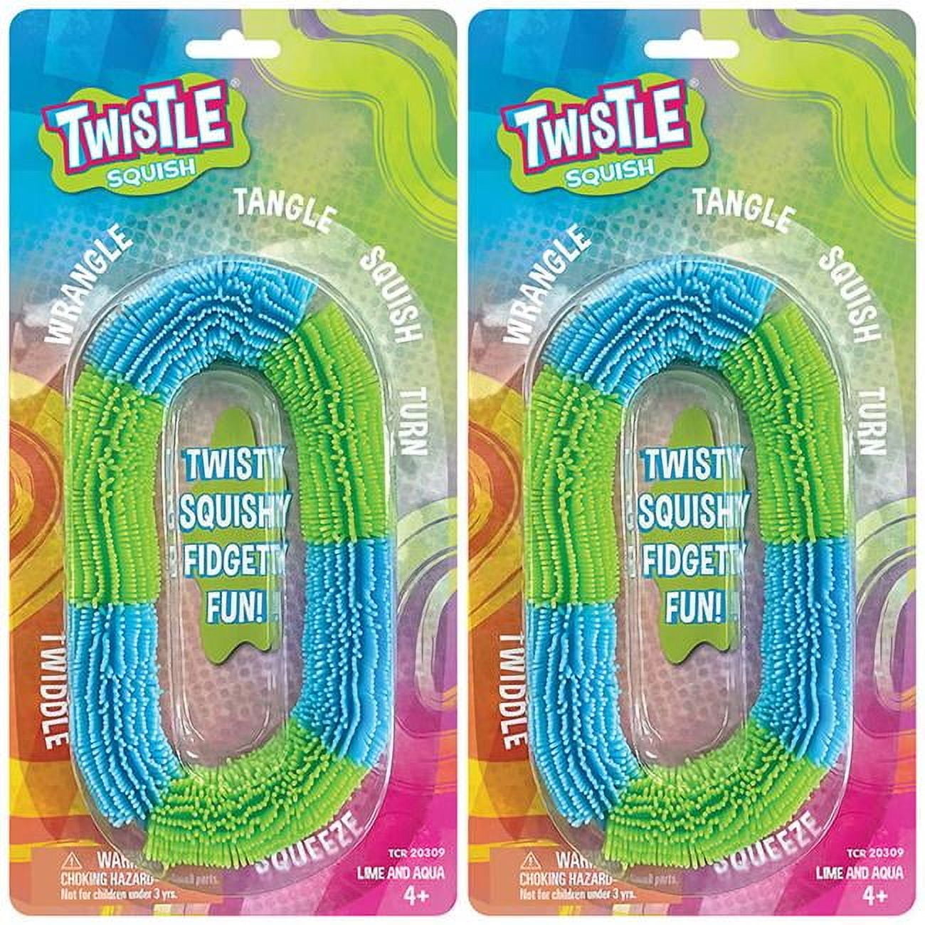 Twistle Squish Fidget Toy, Aqua & Lime - Pack of 2 - Walmart.com