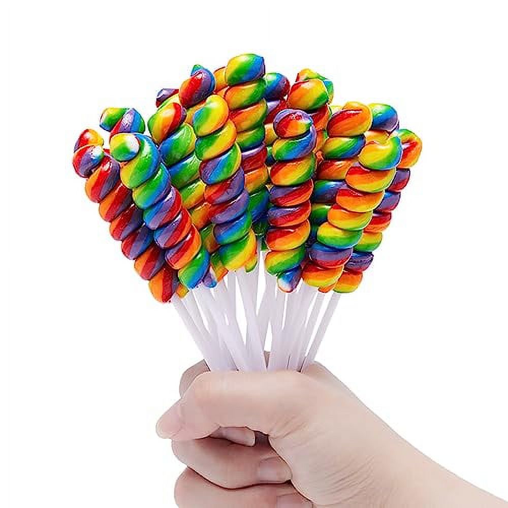 Twisty Lollipop, Rainbow Twist Lollipops Individually Wrapped Bulk, Kid's Lollipops Candy for ...