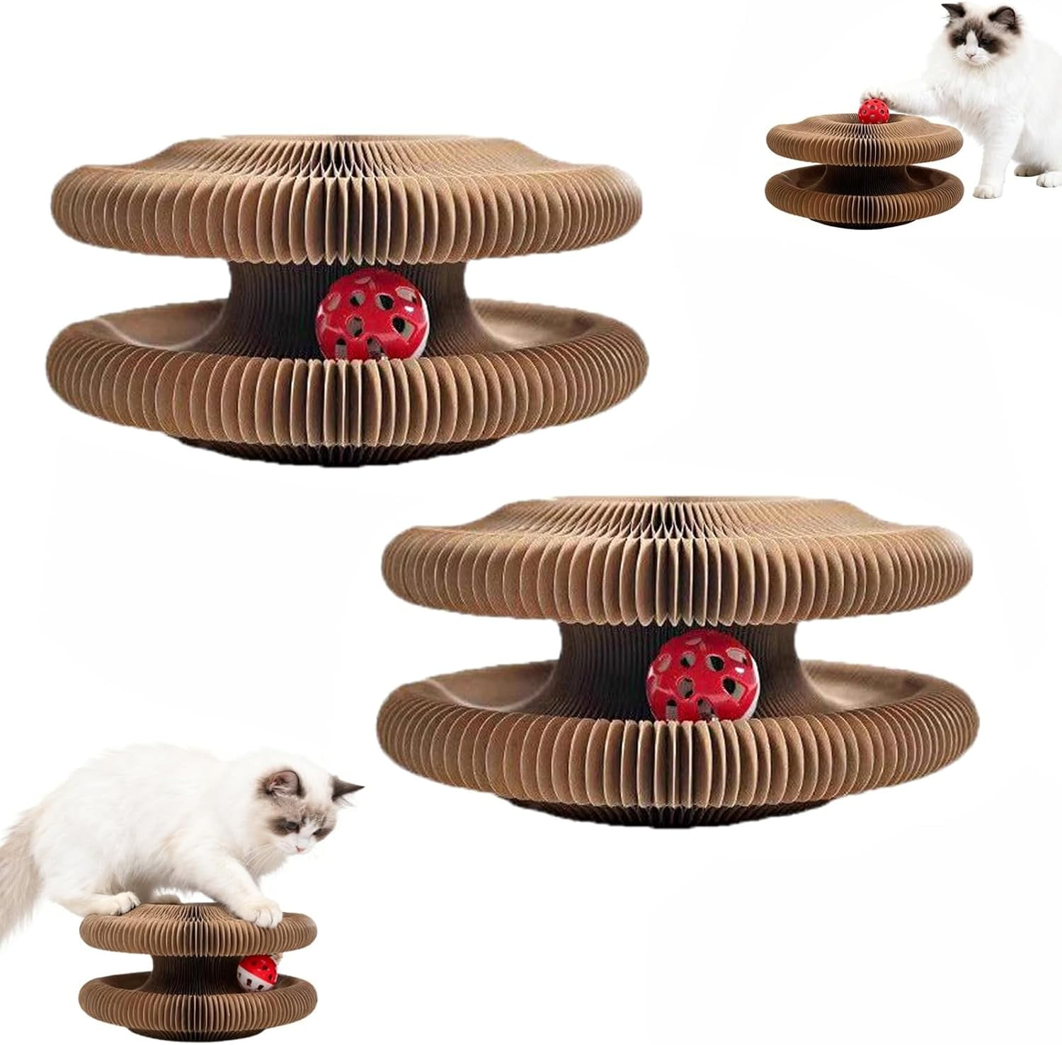 Twisty Paws Cat Toy, Cat Accordion Toy, Interactive Mental Physical ...