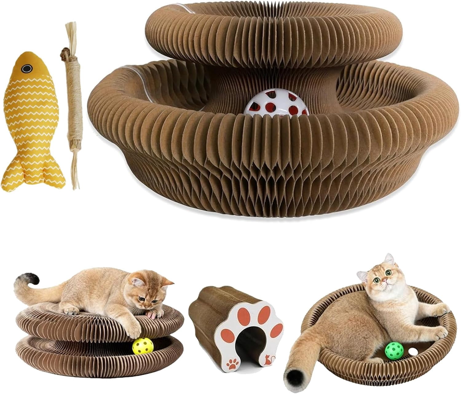 Twisty Paws Cat Toy, Magnetic Cardboard Twisty Paw Cat Toy, Interactive ...