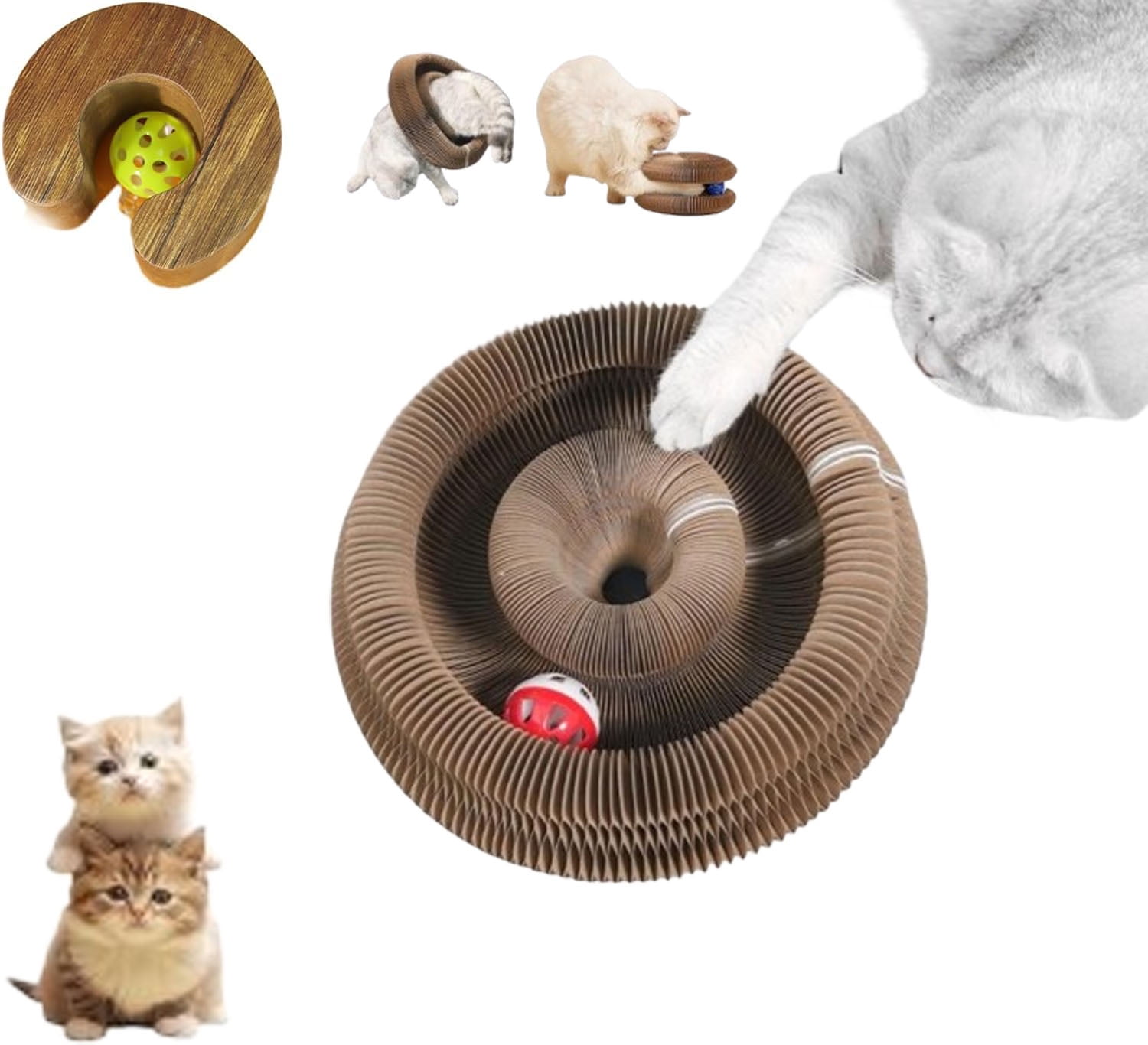 Twisty Paws Cat Toy,Twisty Paws Cat Toy,Foldable Cat Scratch Board Toy ...