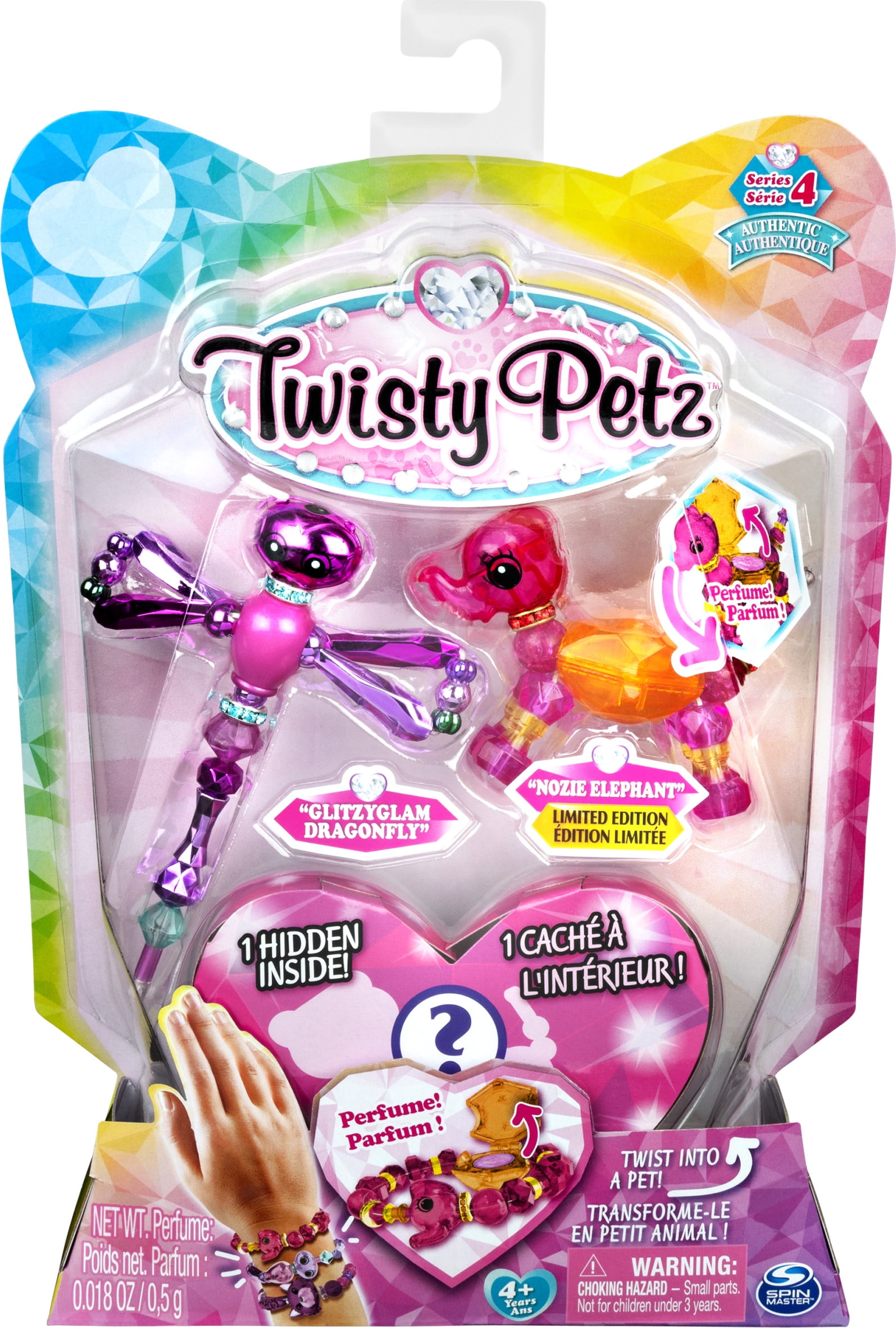 Twisty Petz, Series 4 3-Pack, Glitzyglam Dragonfly, Nozie Elephant and ...