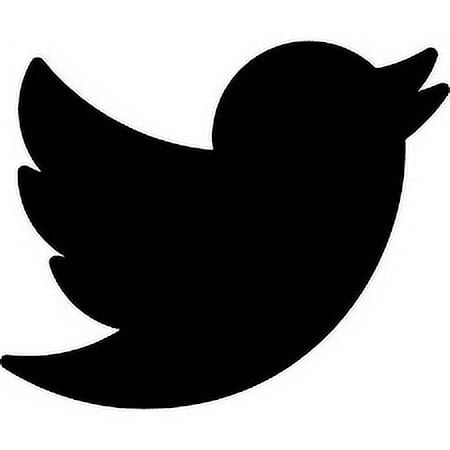 Twitter Logo Vinyl Decal - 6 Inch Black - Walmart.com