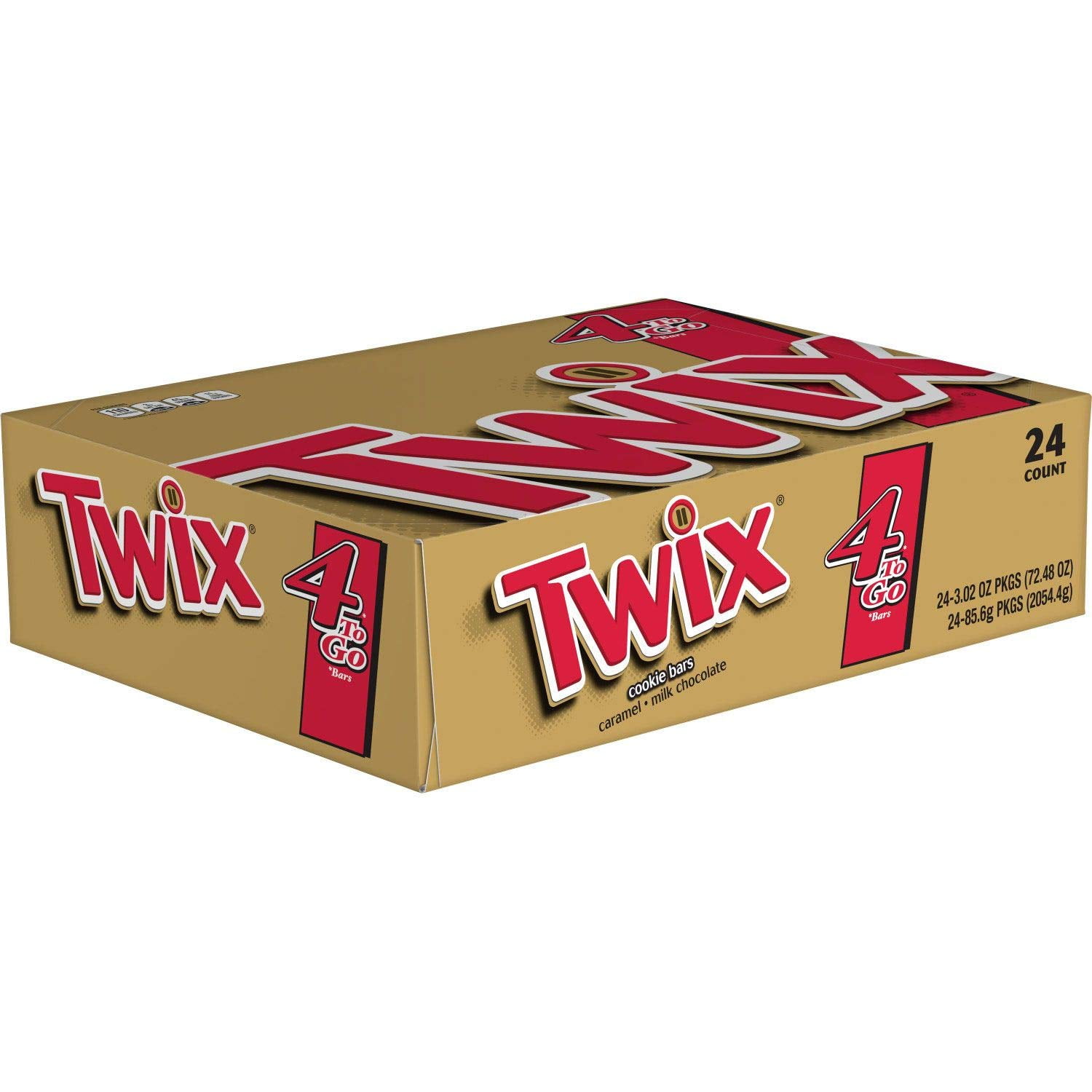 TWIX Candy Bar, King Size, Chocolate Caramel Cookie, 3.02 oz, 24 Count ...