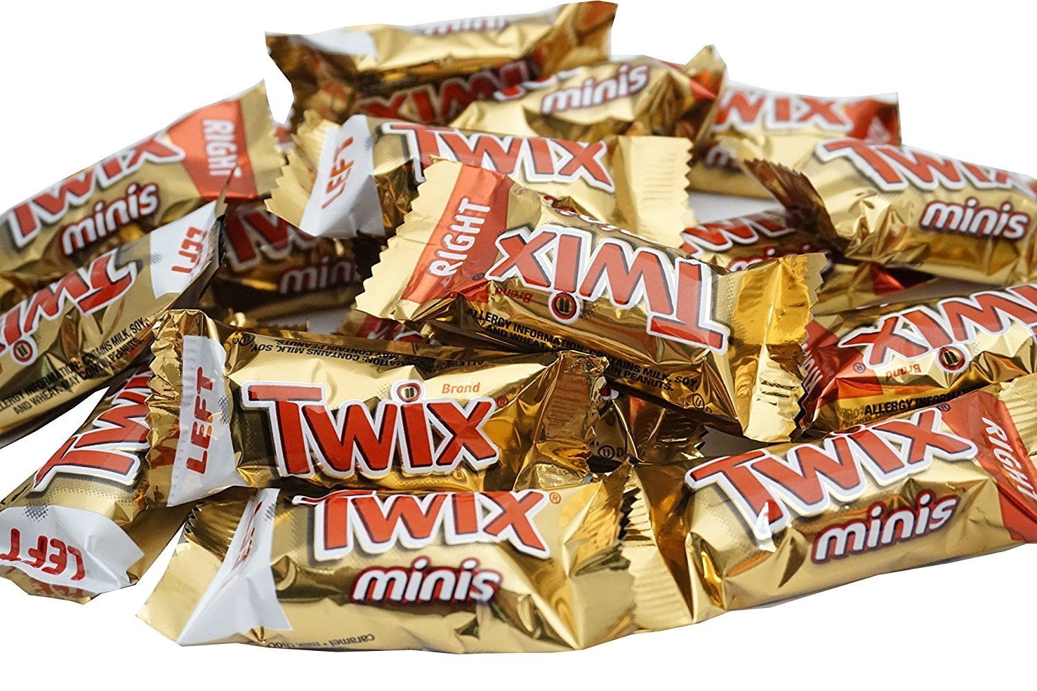 Twix Bar Mini Size Milk Chocolate Bulk (1 pound Bag) - Walmart.com