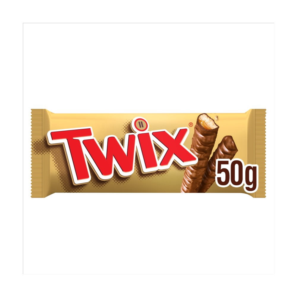 Twix Caramel & Milk Chocolate Fingers Biscuit Snack Bar 50g (pack of 32 ...