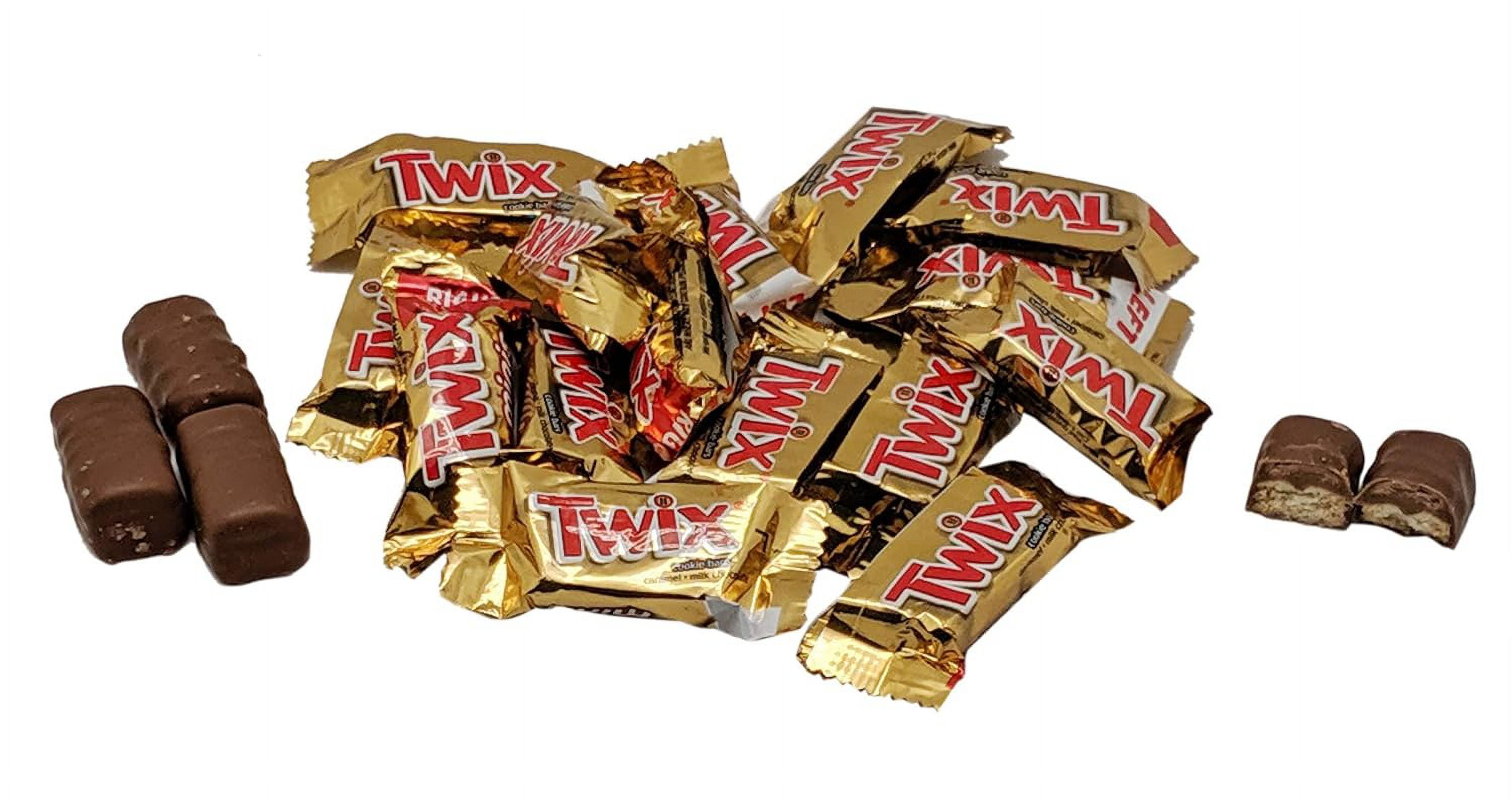 Twix Caramel Minis Fun Size Milk Chocolate Cookie Bars - 3 Lbs Treat Sized Bulk Chocolate Candy ...
