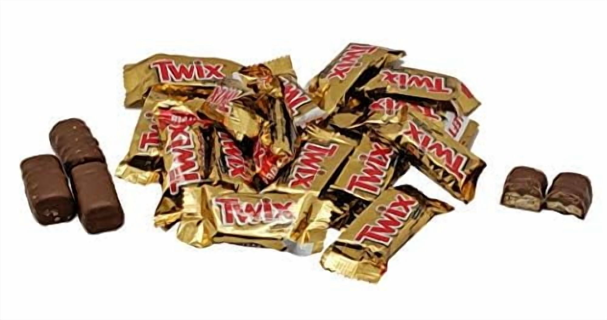 Twix Caramel Minis Milk Chocolate Cookie Bars - 20 lb Taped Box ...