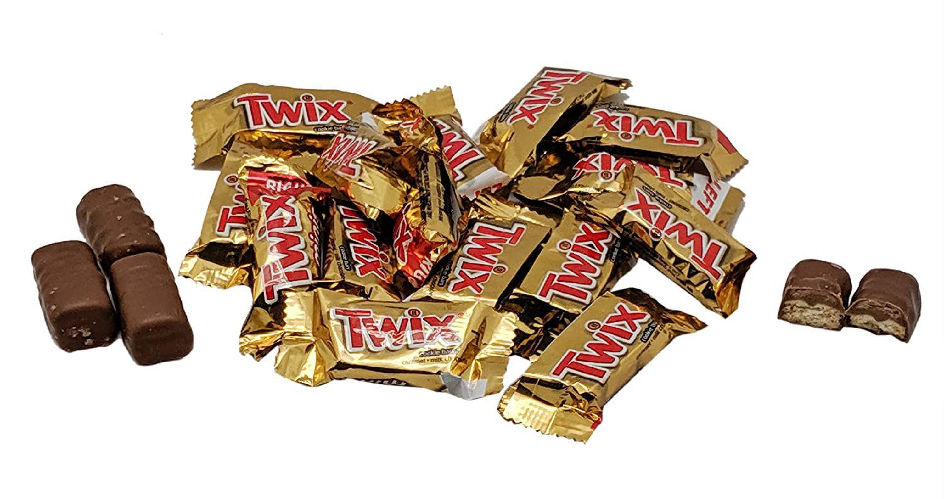 Twix Caramel Minis Milk Chocolate Cookie Bars - 5 LB Resealable Stand Up Candy Bag (approx. 225 ...