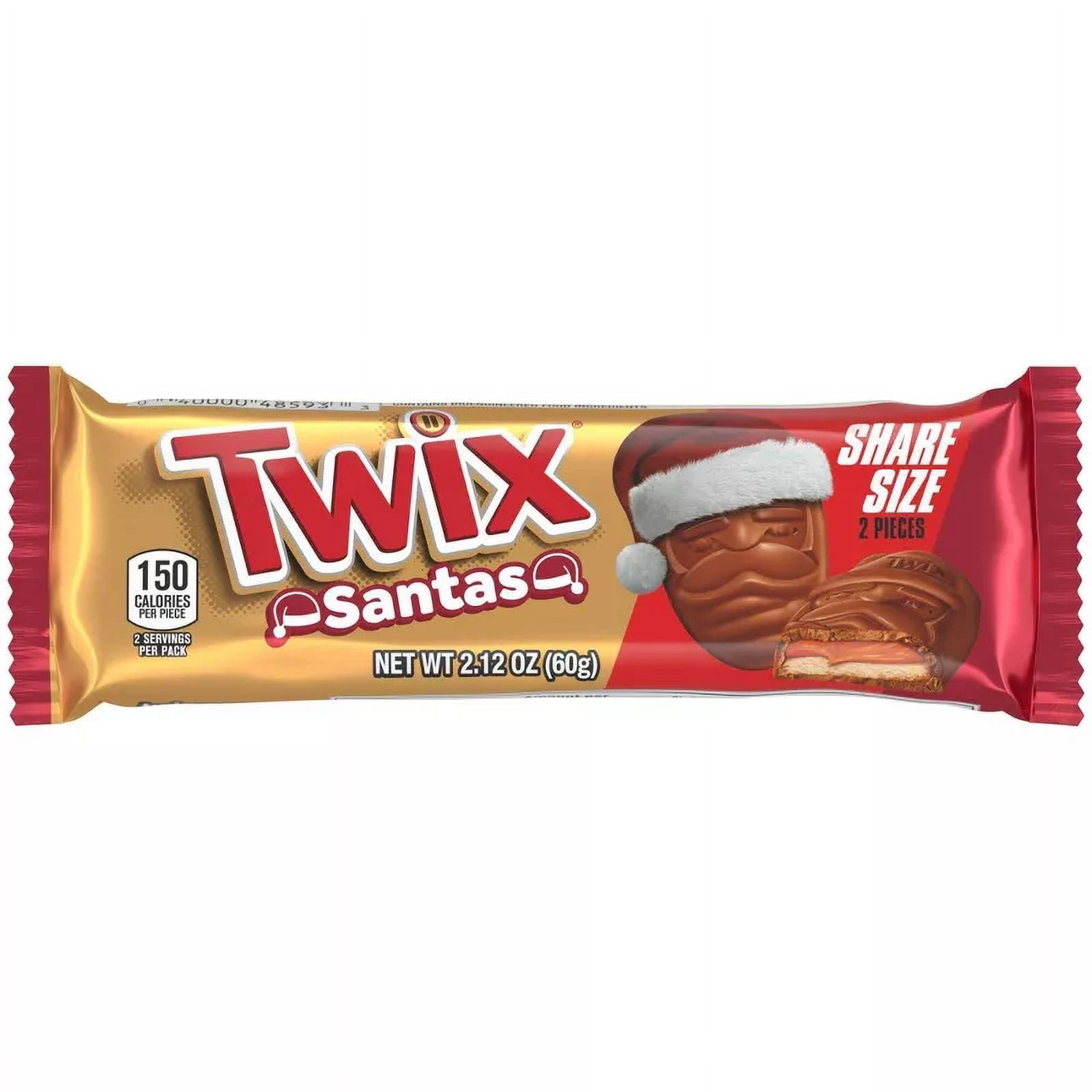 Twix Christmas Caramel Santa 2ToGo - 2.12oz - Walmart.com