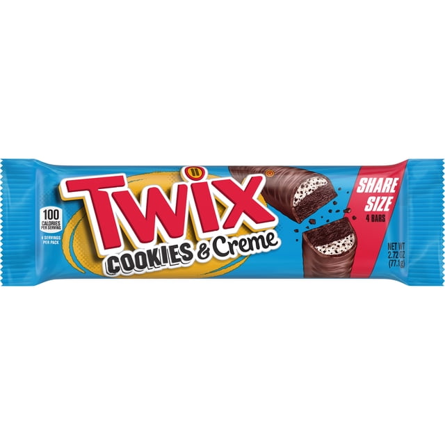 Twix Cookies & Creme Chocolate Candy Bar, Share Size - 2.87 oz ...
