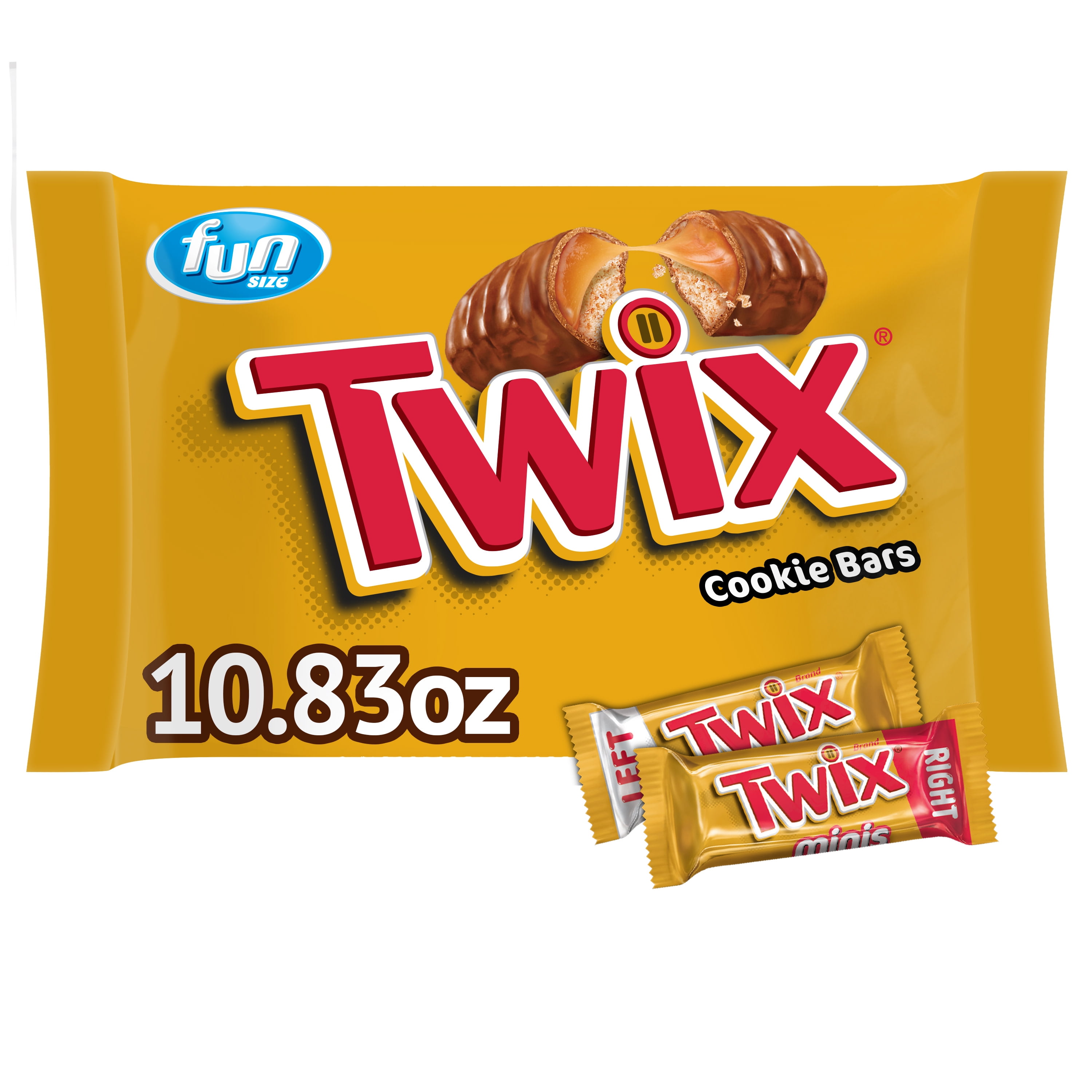 Twix Fun Size Caramel Cookie Chocolate Bars - 10.83 oz Bag - Walmart.com