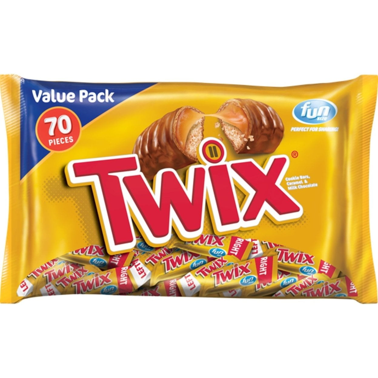 Twix Fun Size Caramel and Chocolate Cookie Bars (40.3 Ounce, 70 Count ...