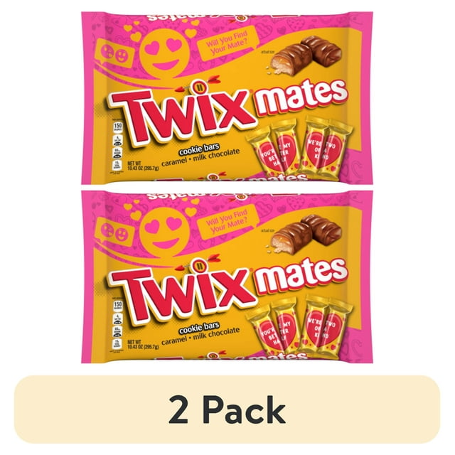 (2 pack) TWIX Mates Chocolate Cookie Valentine's Day Chocolate Candy ...