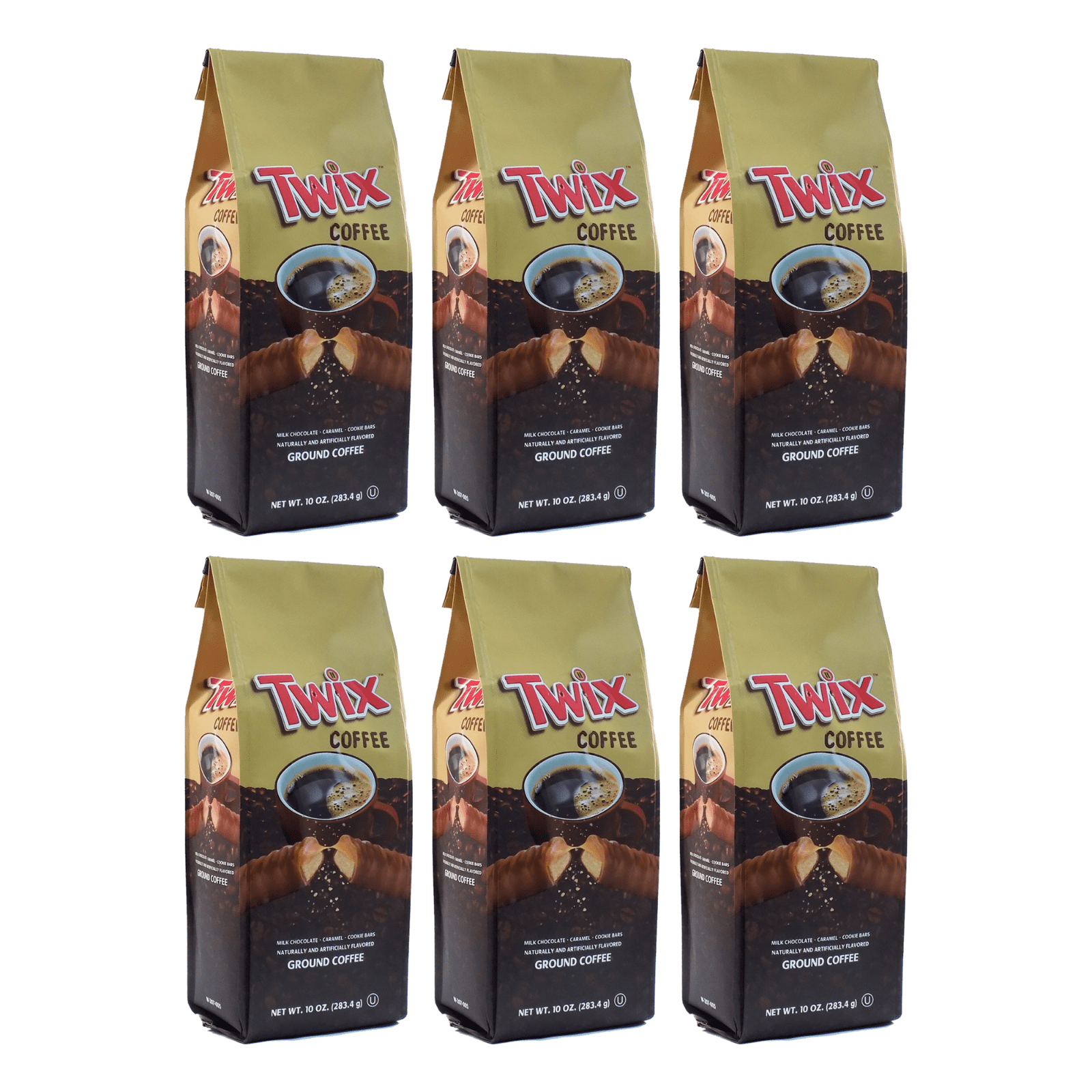 Twix Milk Chocolate, Caramel & Cookie Bar Flavored Ground Coffee, 10 oz ...