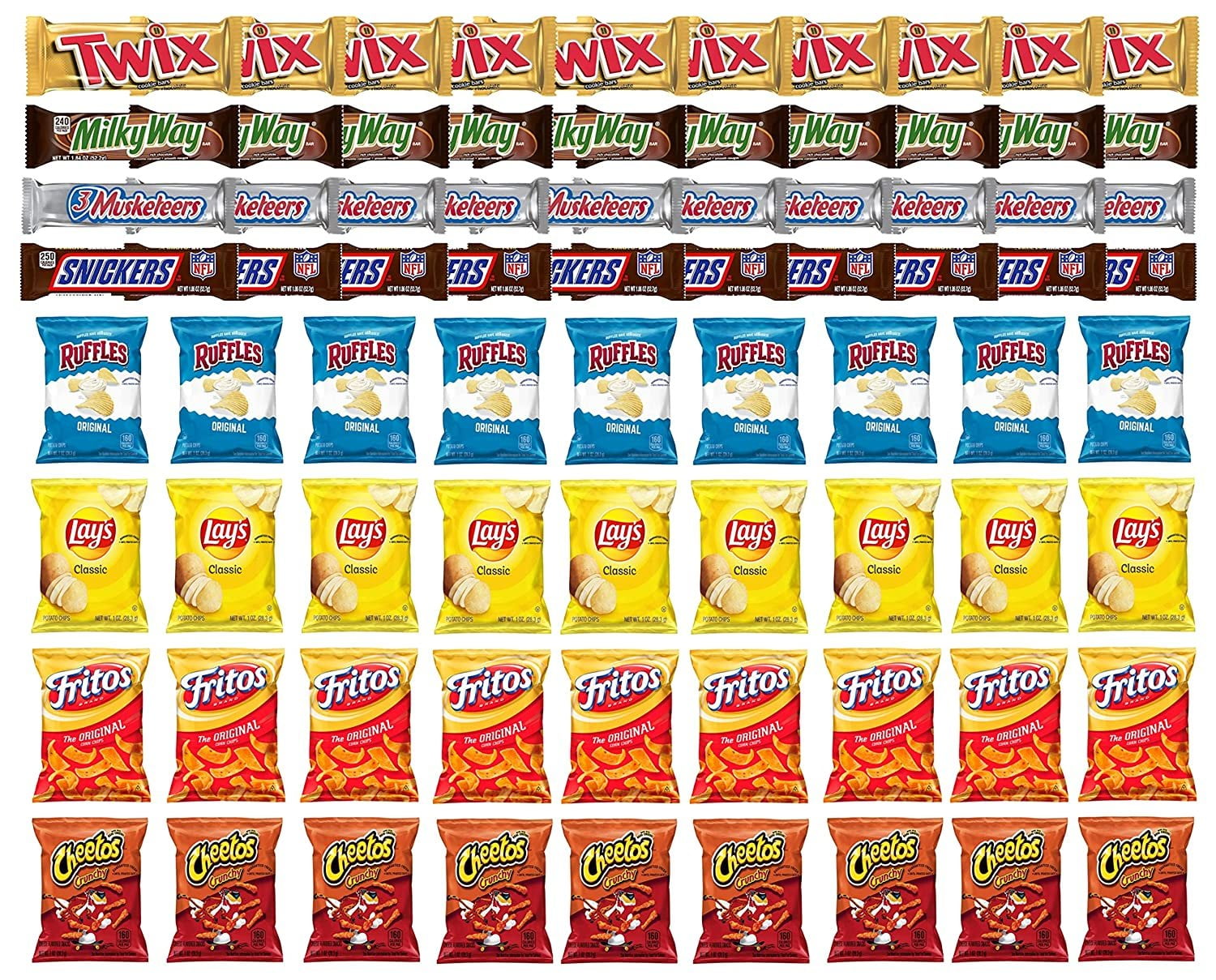 Twix, MilkyWay, 3 Musketeers, Snickers Full Size Chocolate Bars ...