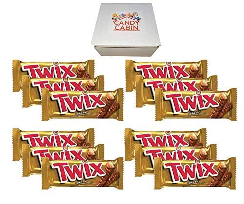 Twix Twin Chocolate Bars, Pack of 12 Bars by CANDY CABIN Caramel ...