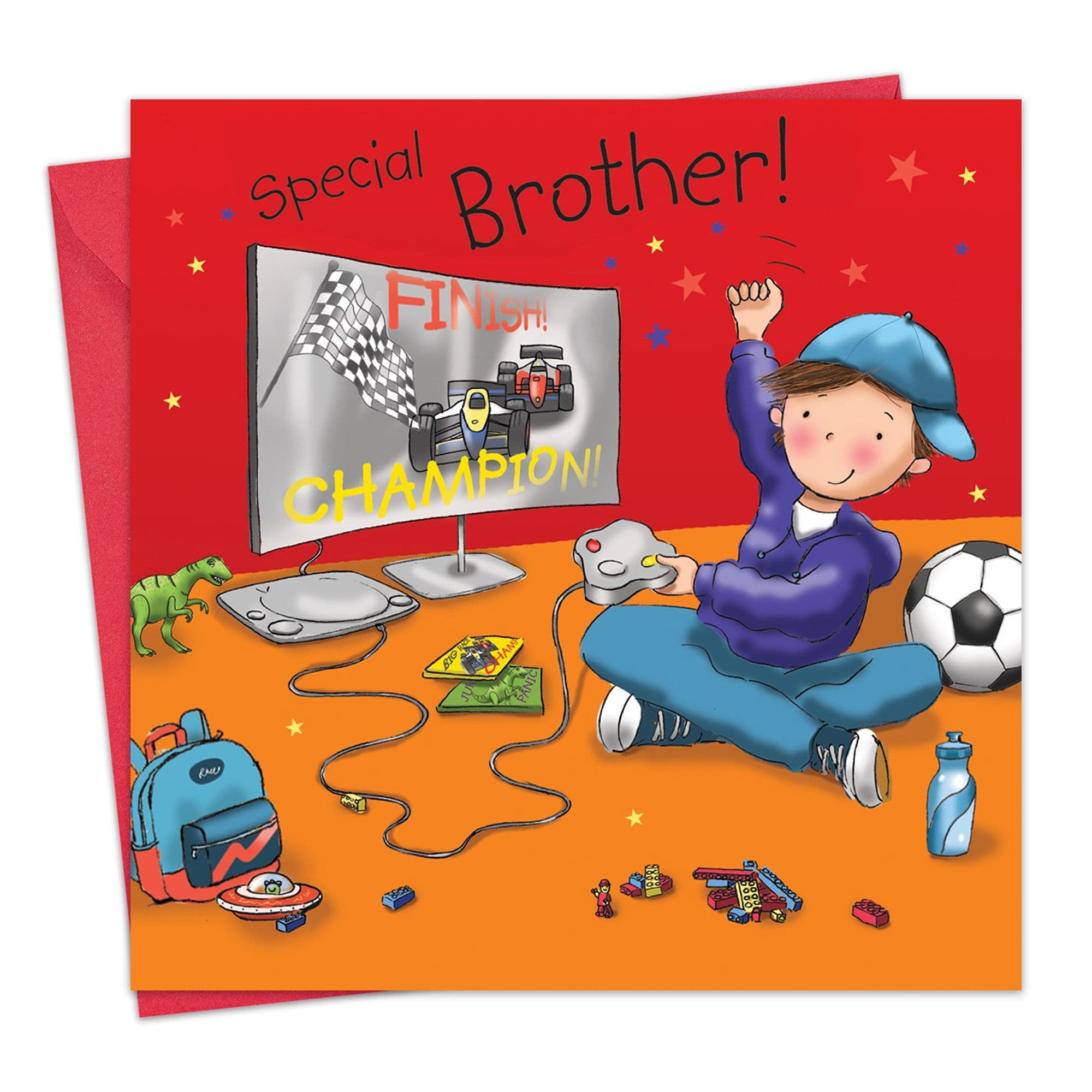 Twizler Birthday Card for Brother - Games Console - Brother Happy ...