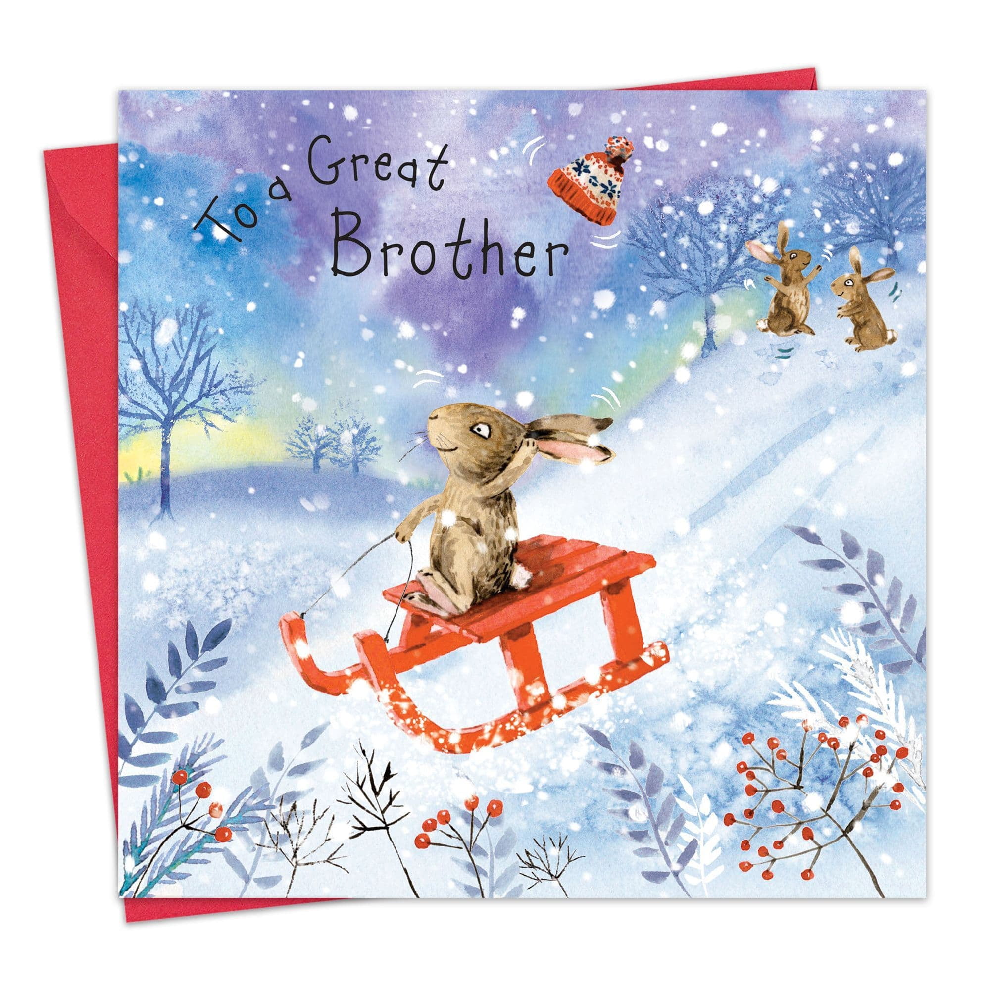 Twizler Brother Christmas Card - Brother Happy Xmas Card - Merry ...
