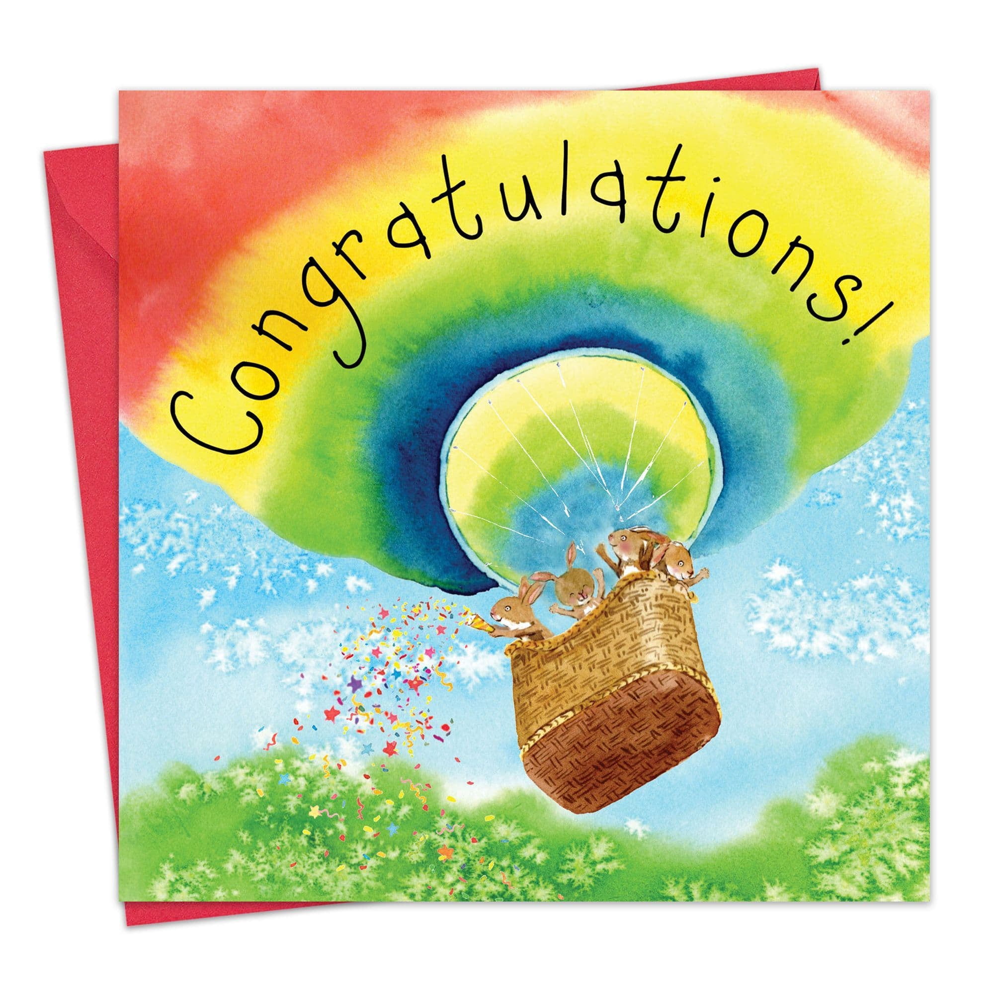 Twizler Congratulations Card with Hot Air Balloon - Congratulations On ...