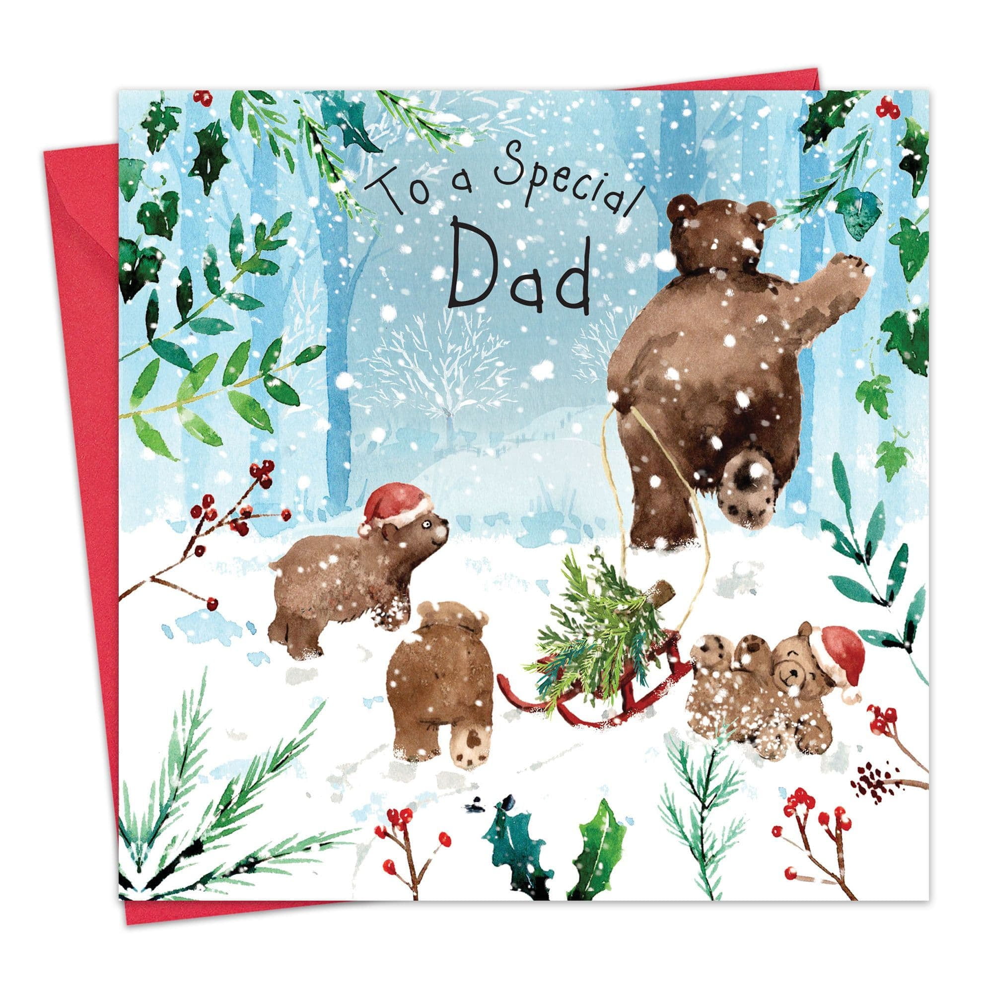 Twizler Dad Christmas Card - Dad Happy Xmas Card - Merry Christmas Card ...