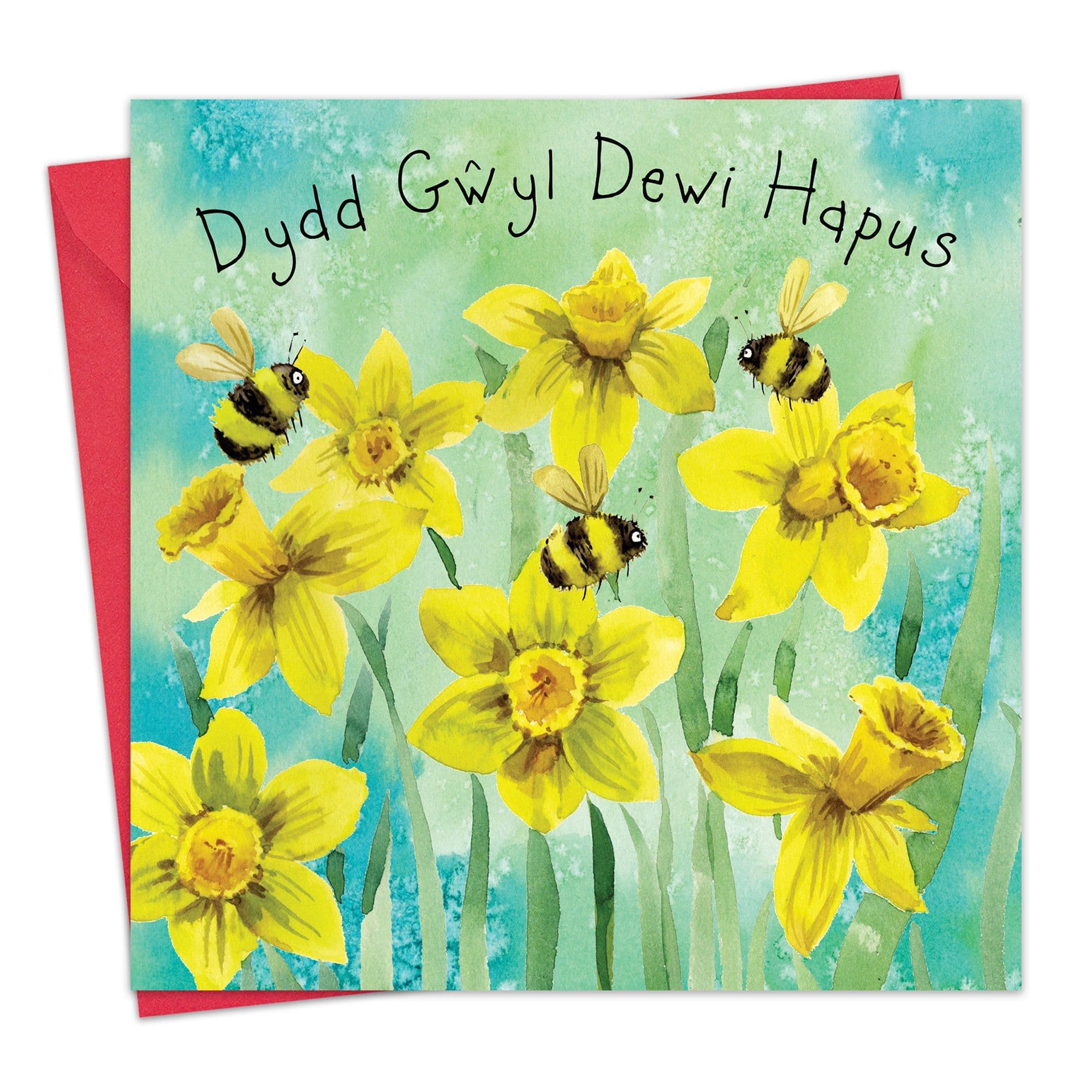 Twizler Dydd Gŵyl Dewi Hapus Card - Daffodils - St David's Day Card ...