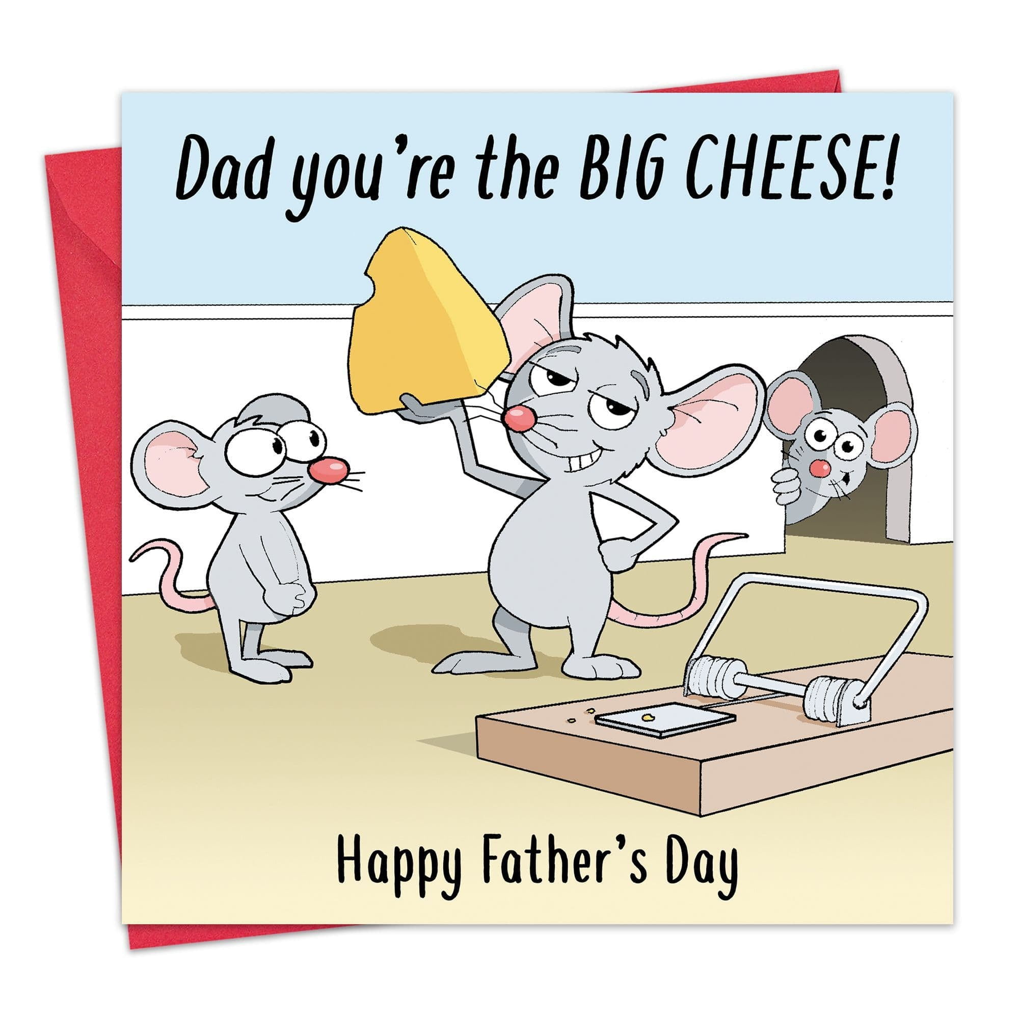 Twizler Father's Day Card Funny Big Cheese - Funny Father Day Card ...
