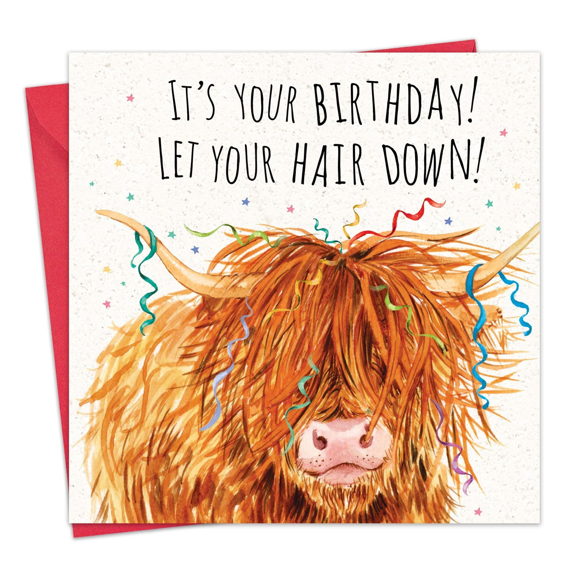 Twizler Funny Birthday Card for Her Scottish Highland Cow - Women's ...