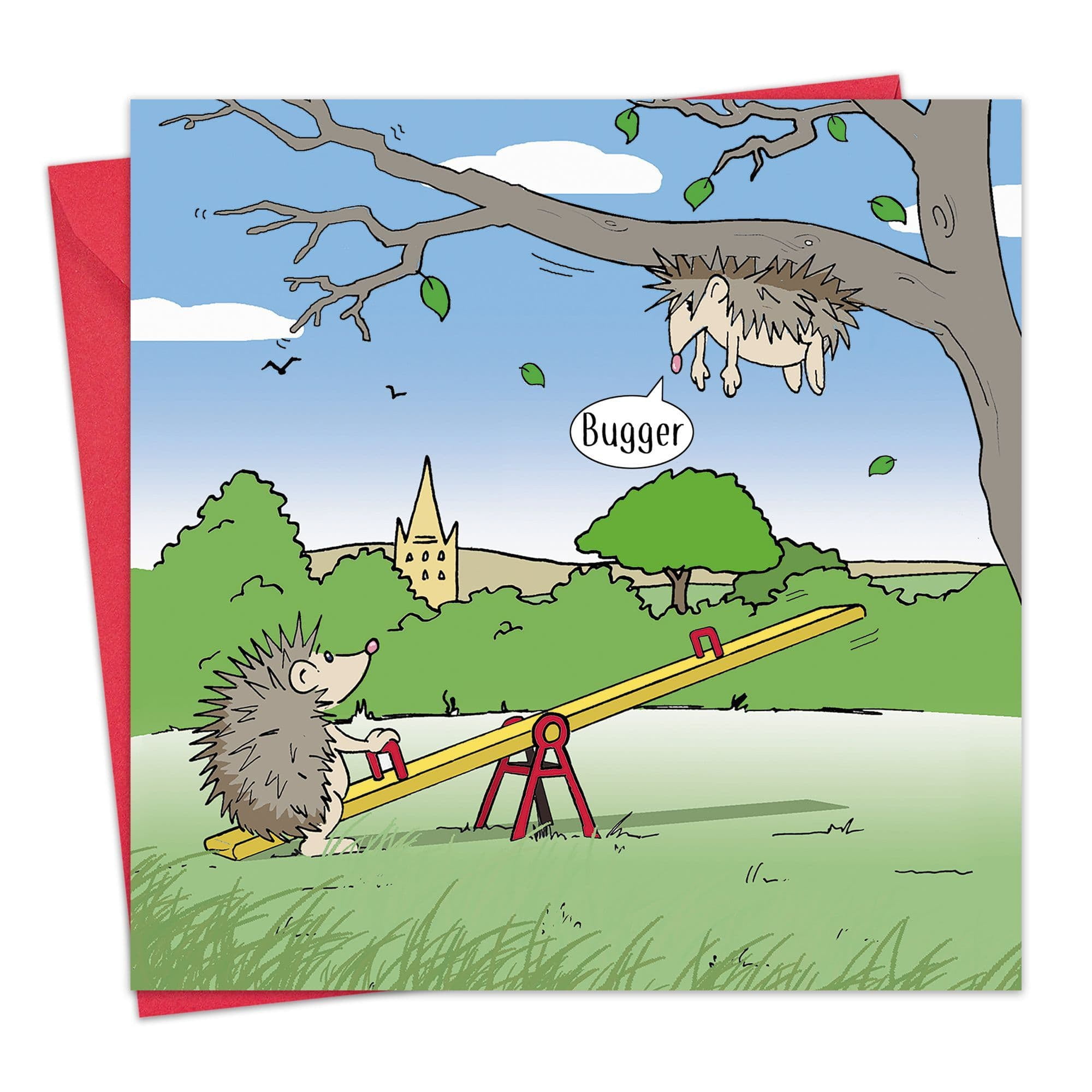 Twizler Funny Card Hedgehog - Blank Card for Him or Her - Humor Happy ...
