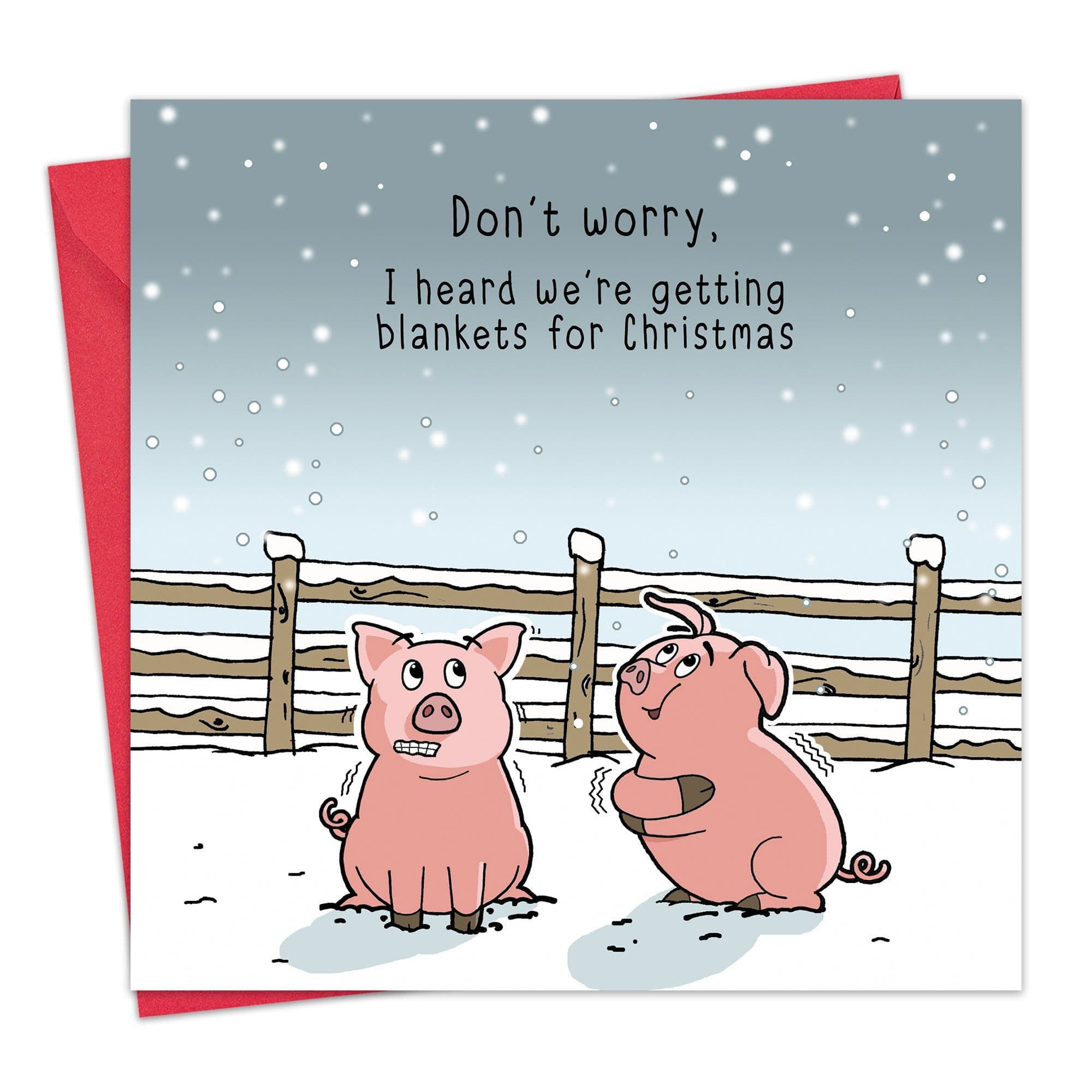 Twizler Funny Christmas Card - Pigs in Blankets - Merry Christmas Card ...