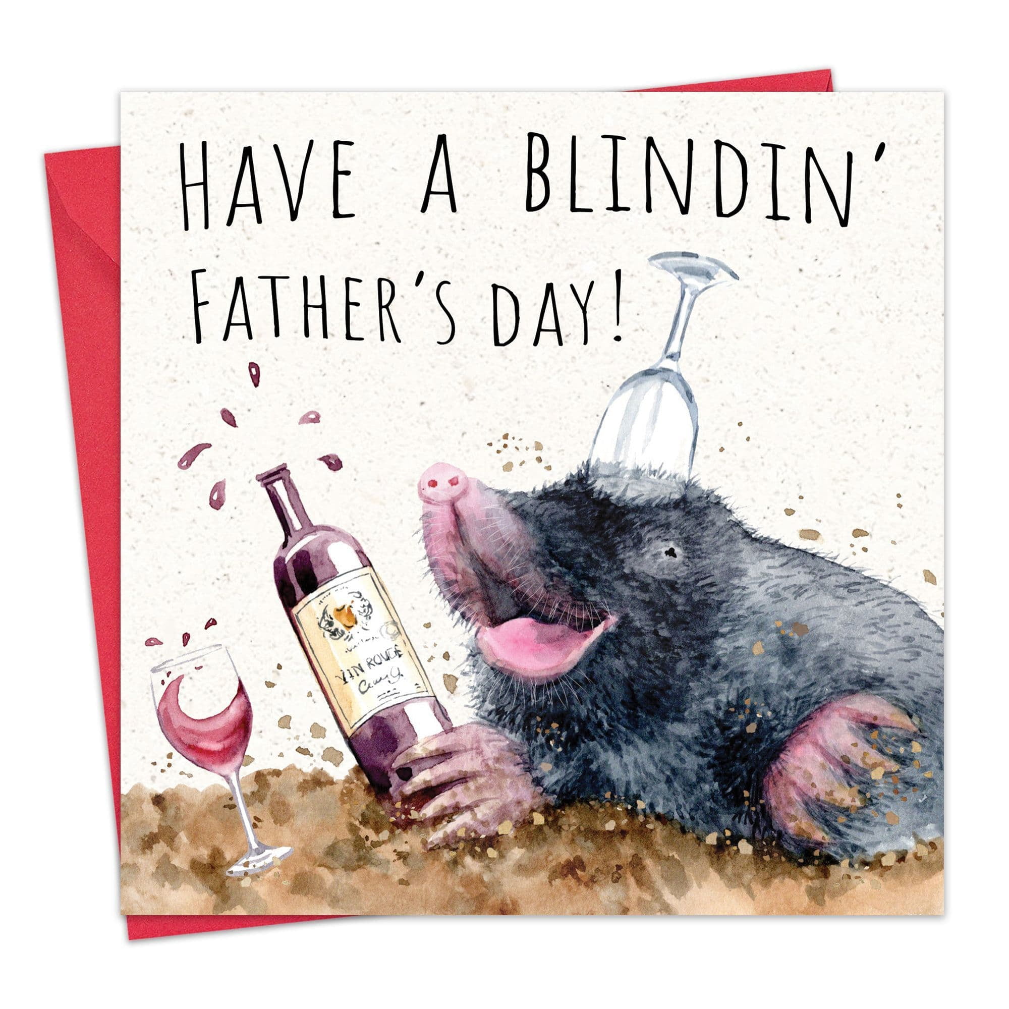 Twizler Funny Father's Day Card for Dad - Mole Red Wine - Happy Fathers ...