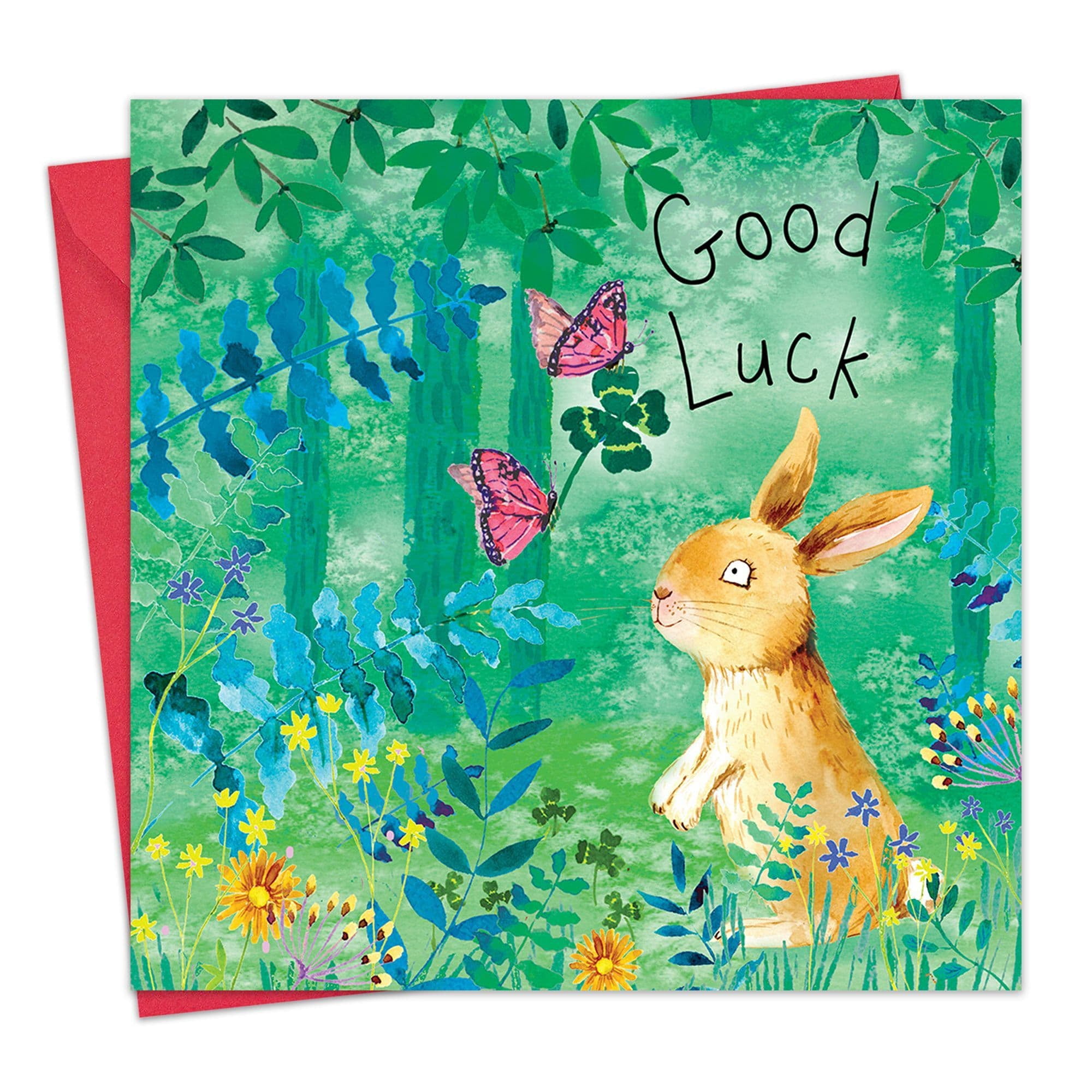 Twizler Good Luck Card with Lucky Rabbit - Good Luck Greeting Card ...